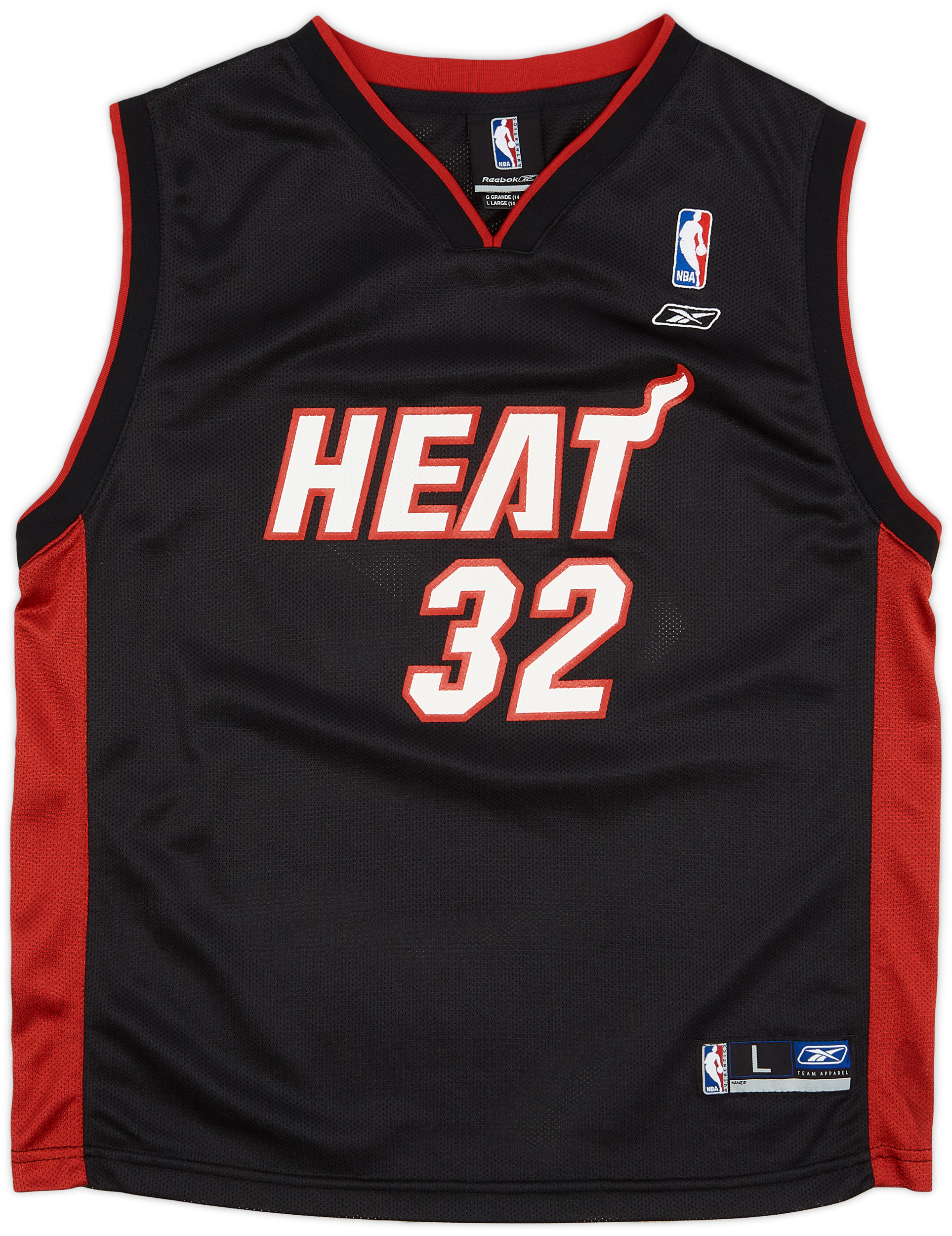 2004-06 Miami Heat O'Neal #32 Reebok Away Jersey - 8/10 - (L.Boys)