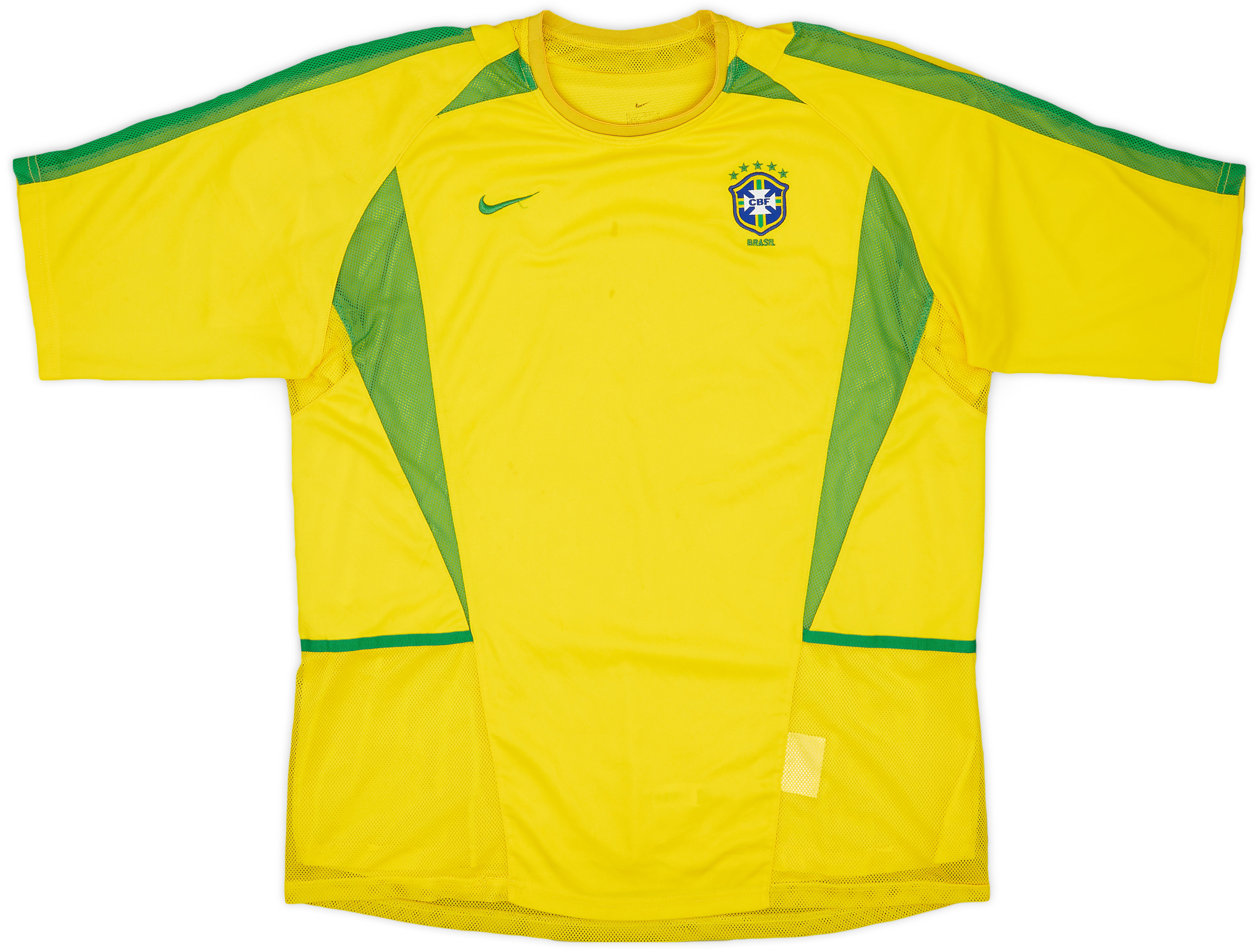2002-04 Brazil Player Issue Home Shirt - 4/10 - (XL)