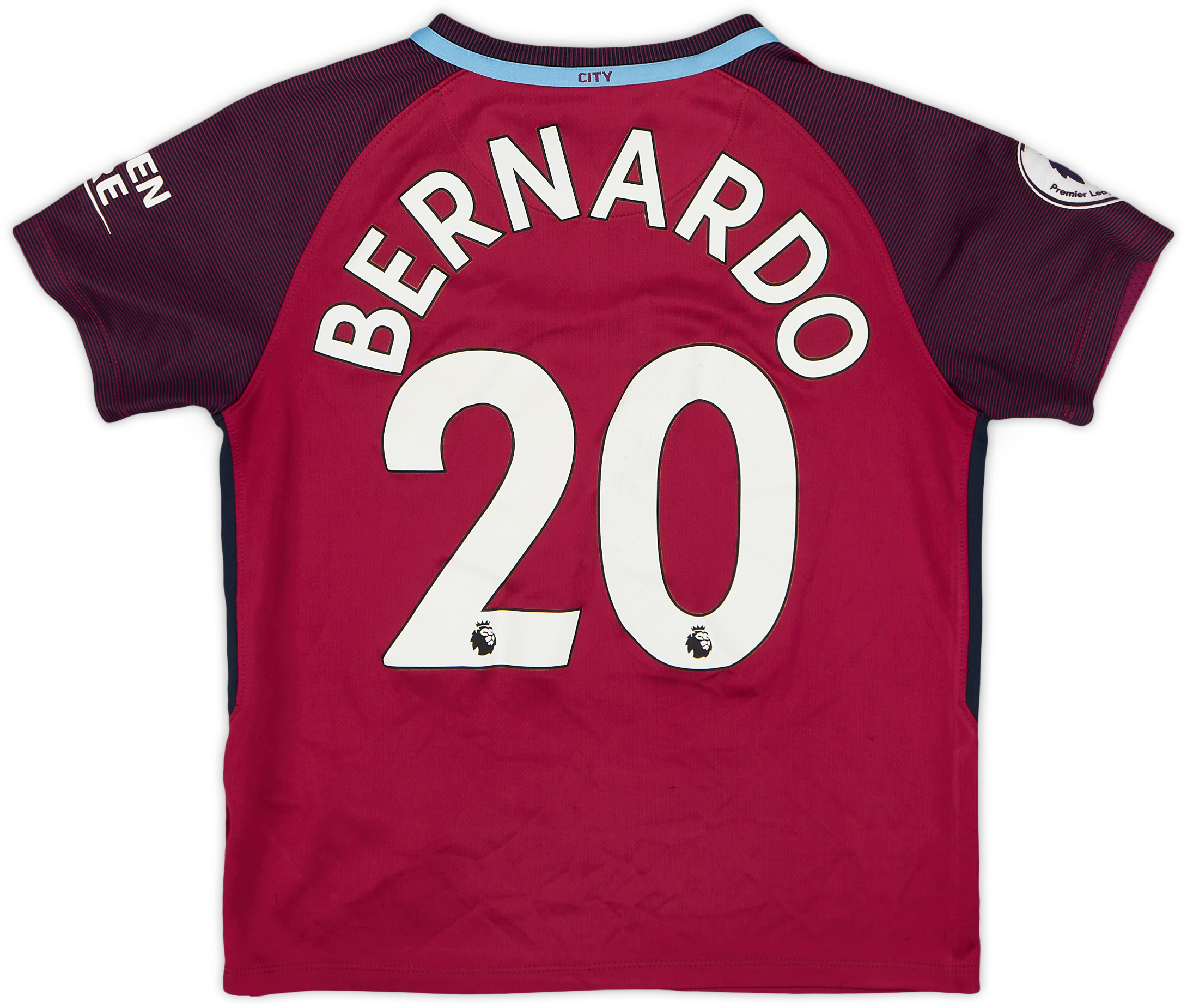 2017-18 Manchester City Away Shirt Bernardo #20 - 5/10 - (7-8 Years)