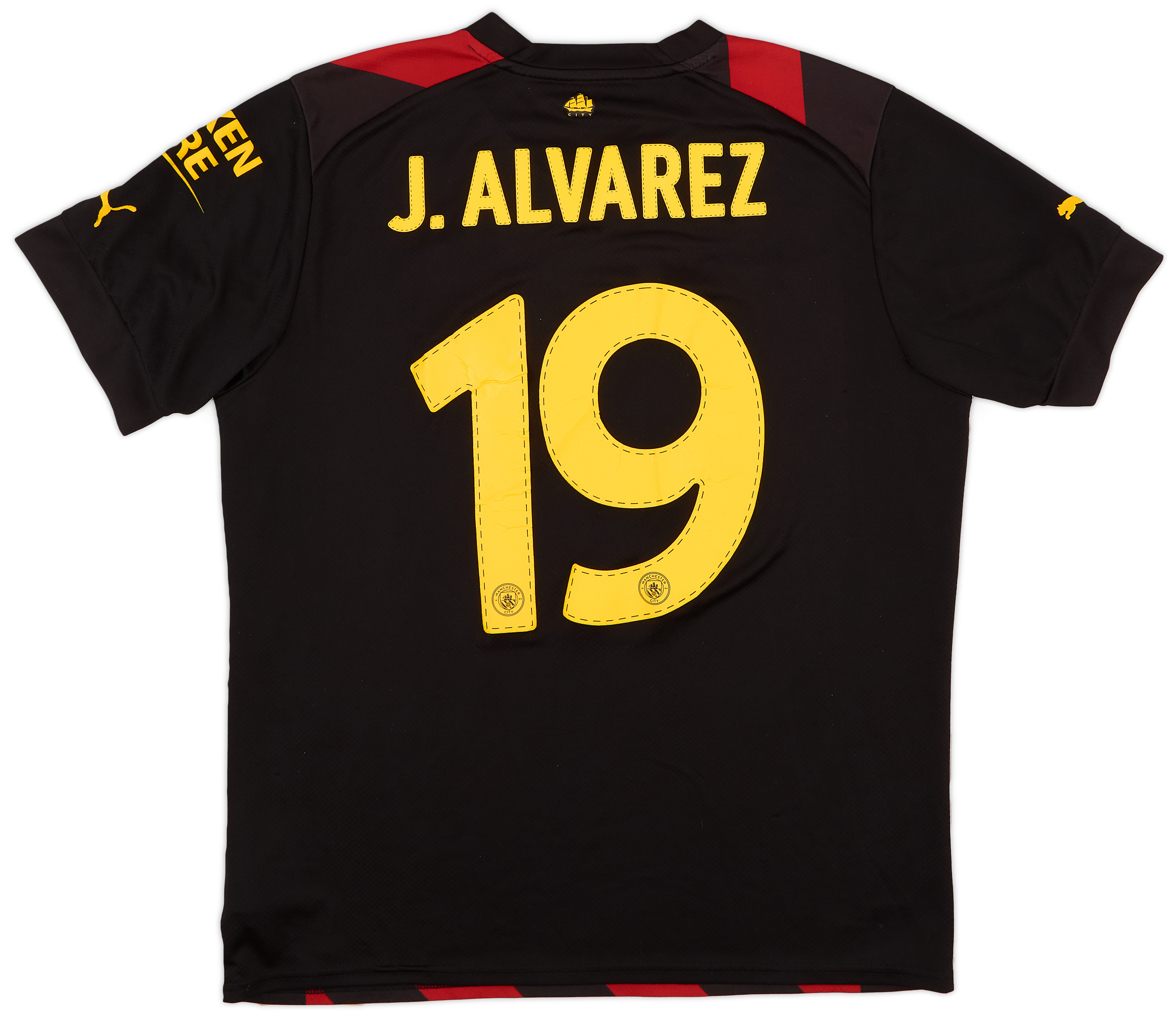 2022-23 Manchester City Away Shirt Alvarez #19 - 5/10 - (L)