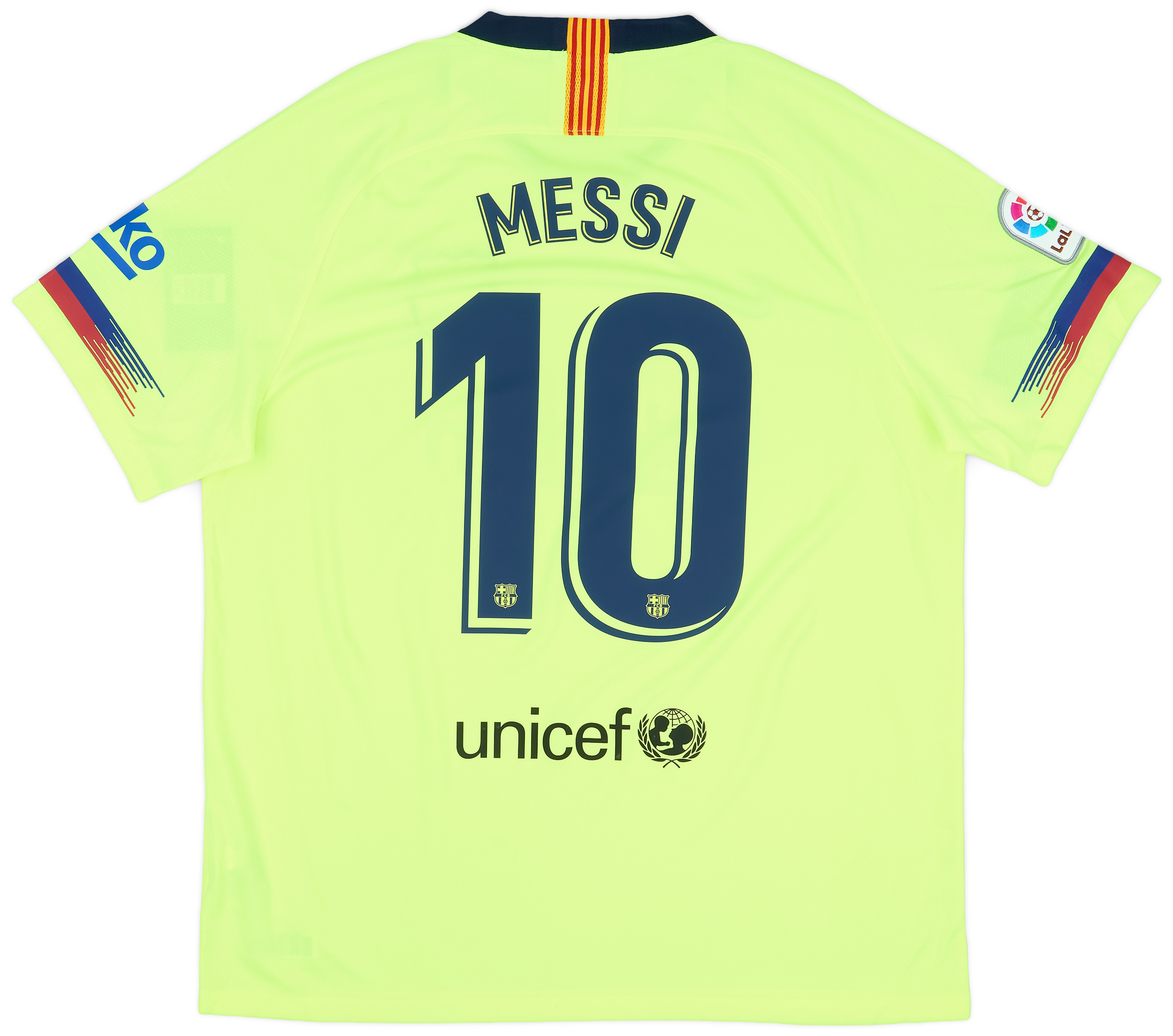 2018-19 Barcelona Away Shirt Messi #10 (XL)