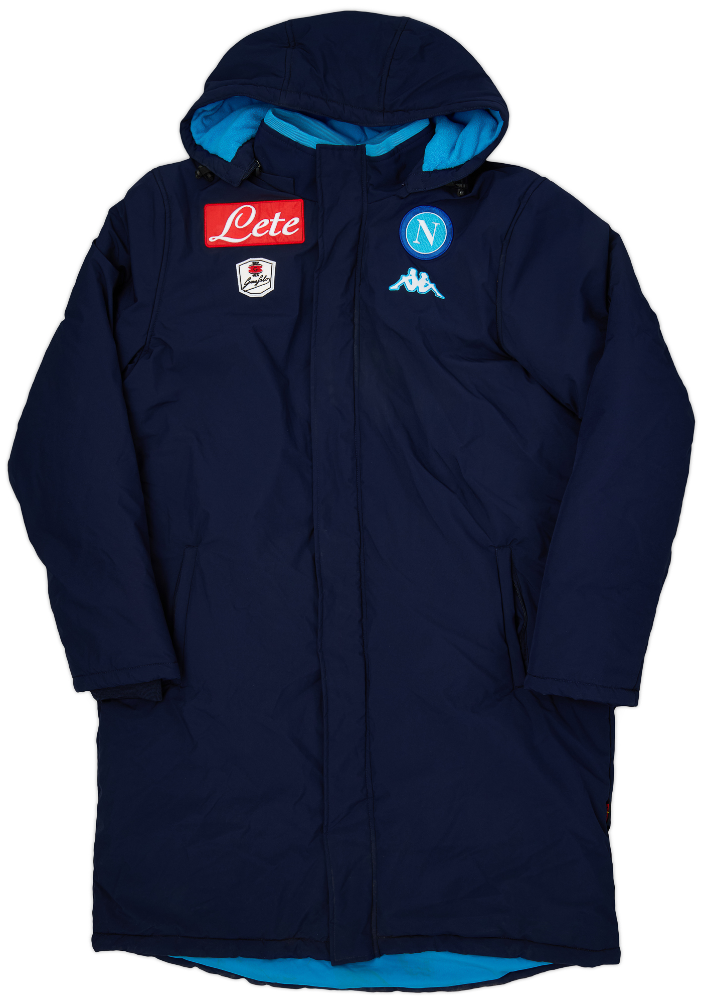 2015-16 Napoli Kappa Padded Bench Coat - 10/10 - (XXL)