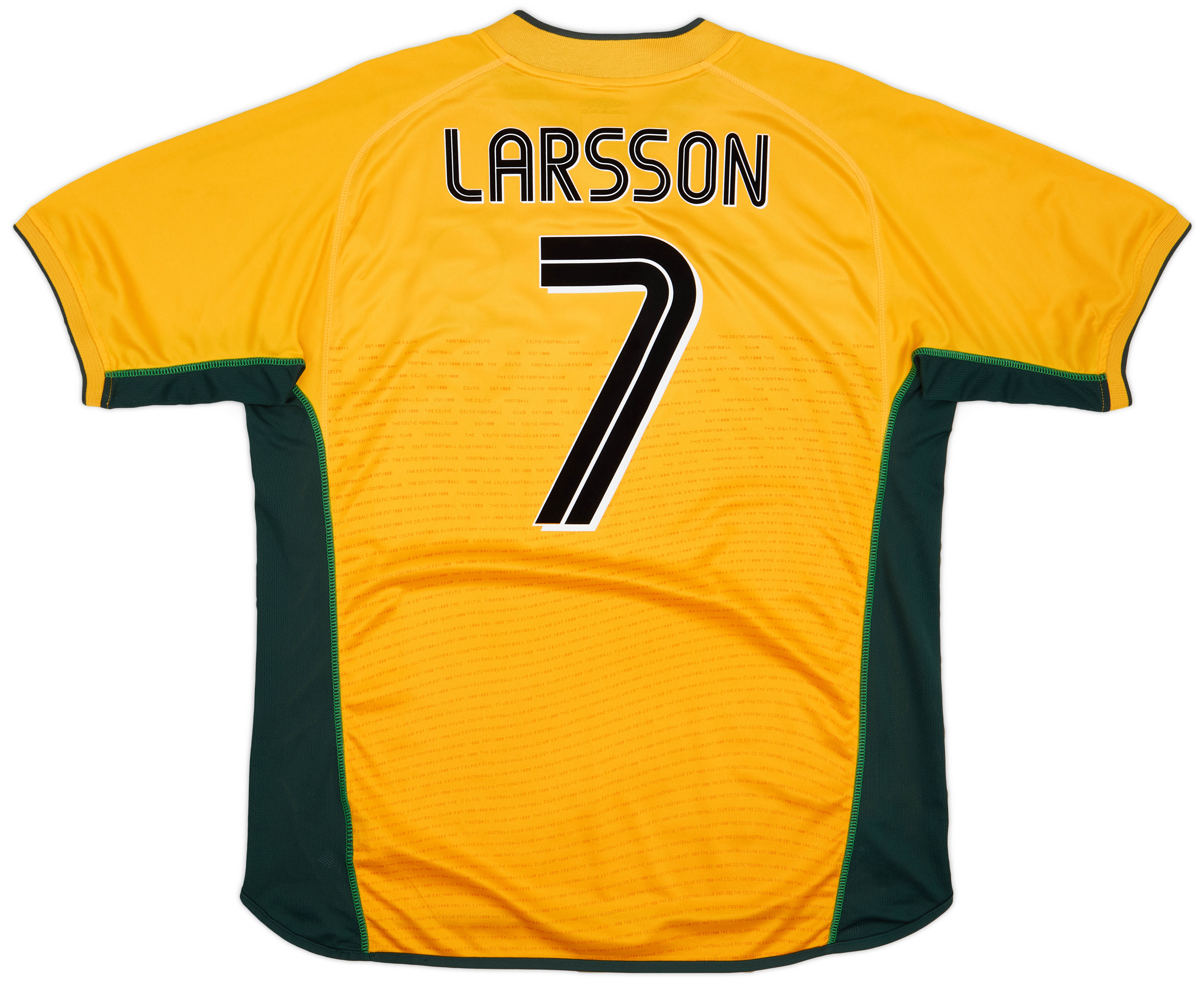 2002-03 Celtic 'UEFA Cup Final' Away Shirt Larsson #7 - 7/10 - (XL)