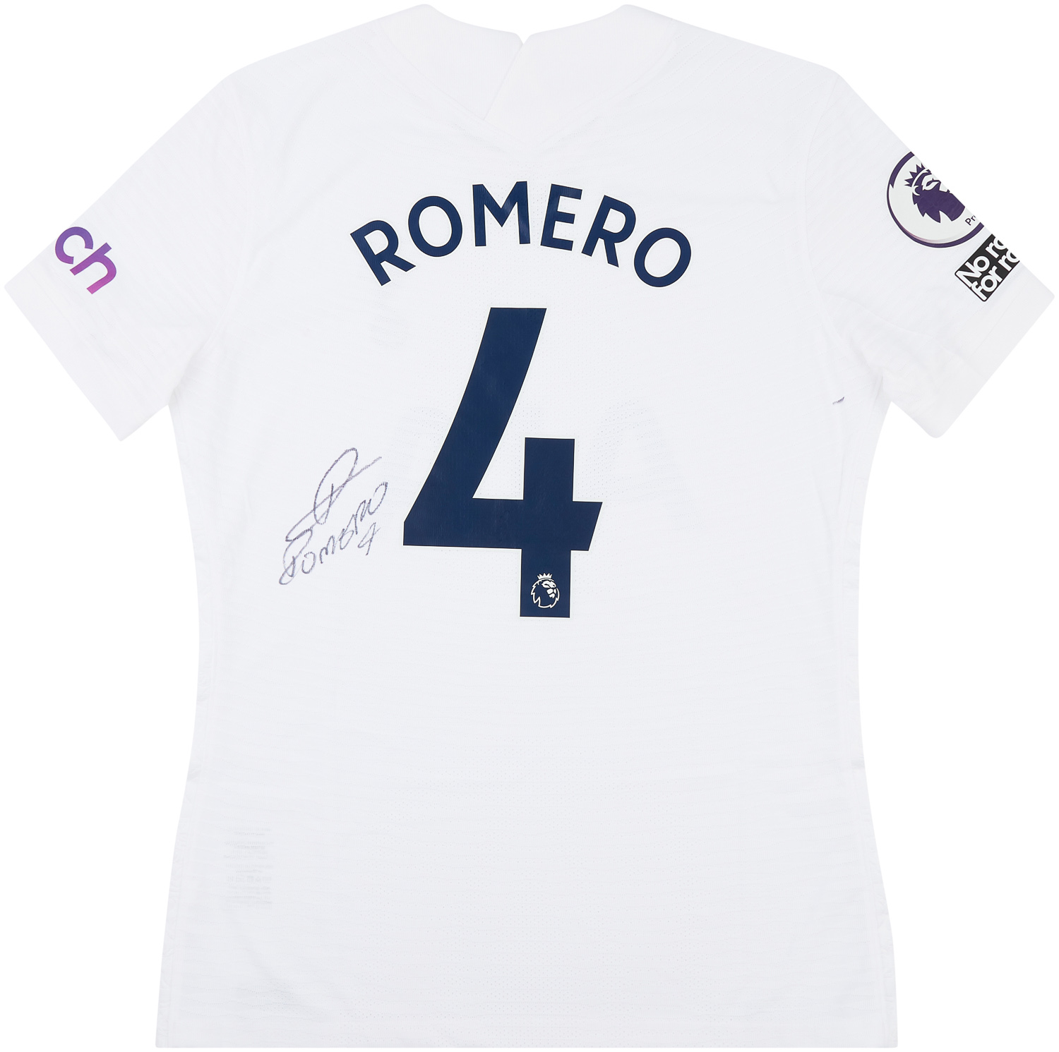 2021-22 Tottenham Match Issue Signed Home Shirt Romero #4