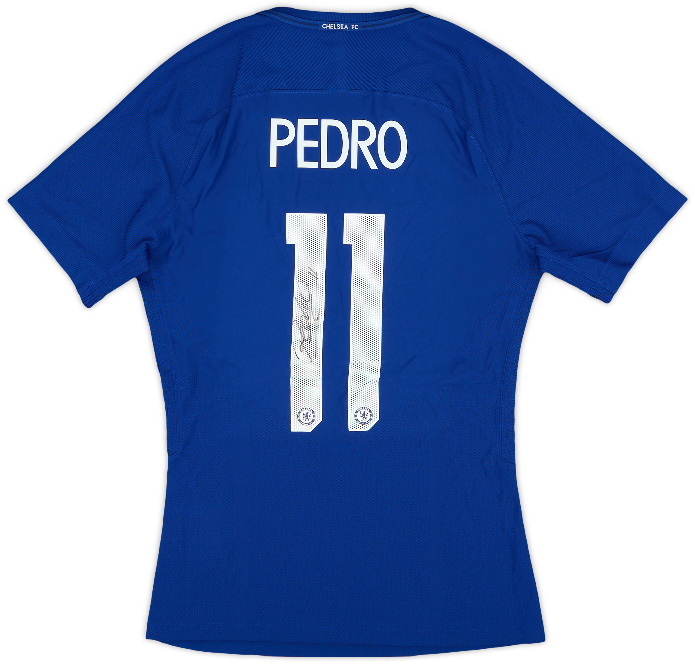 2017-18 Chelsea Player Issue Signed Home Shirt Pedro #11