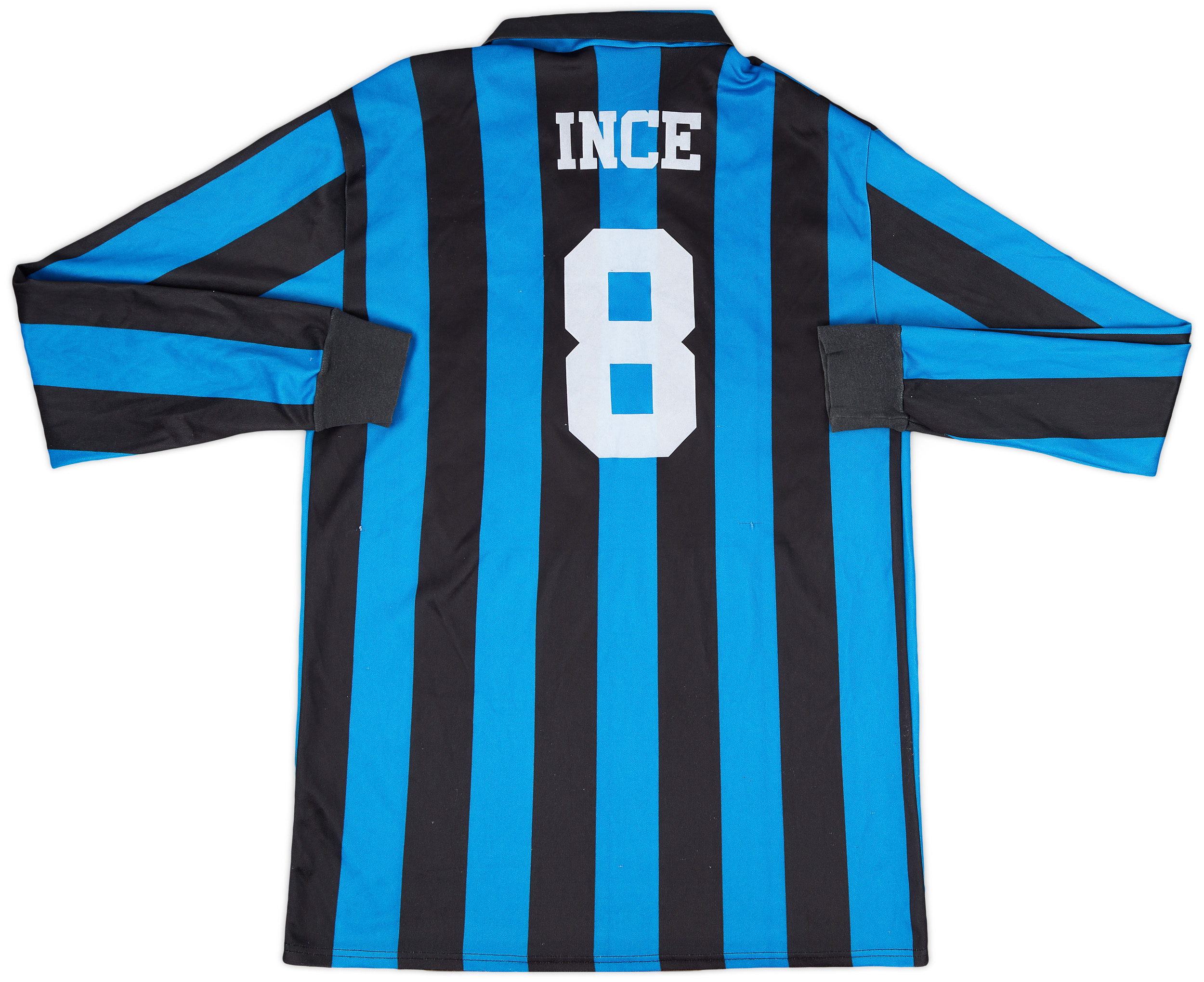 1990-91 Inter Milan Home L/S Shirt Ince #8 - 5/10 - (XL)