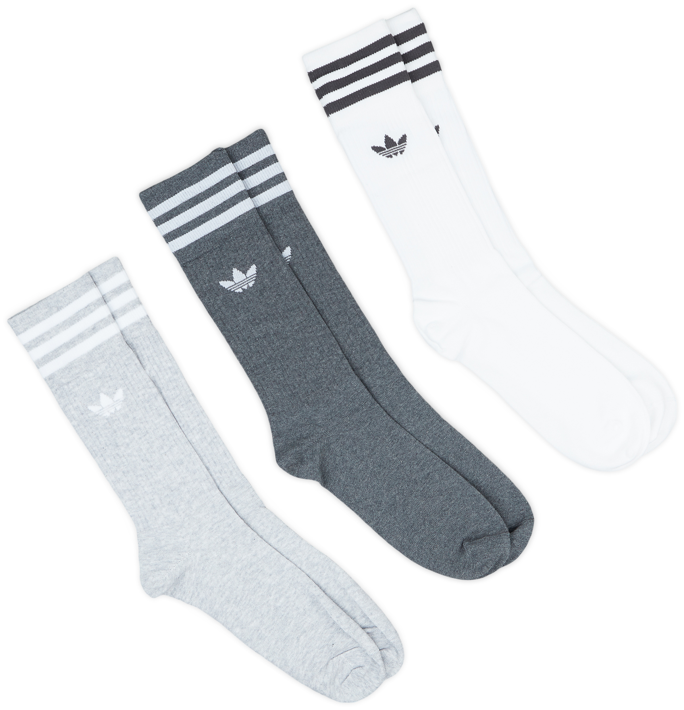 adidas Crew Socks - Pack of 3 Pairs - (EU 43-46)
