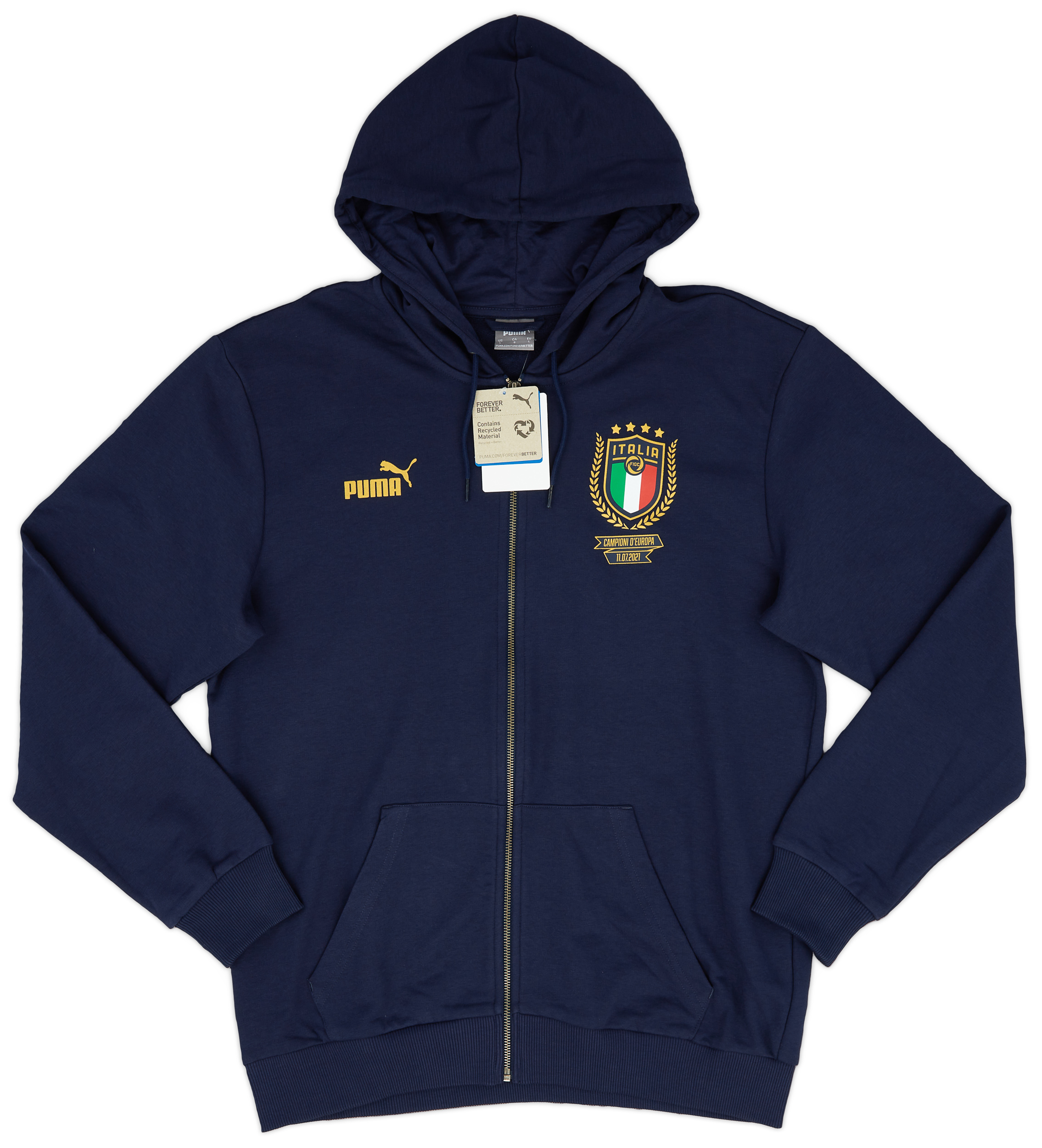 2021 Italy Puma Champions of Europe Hooded Jacket