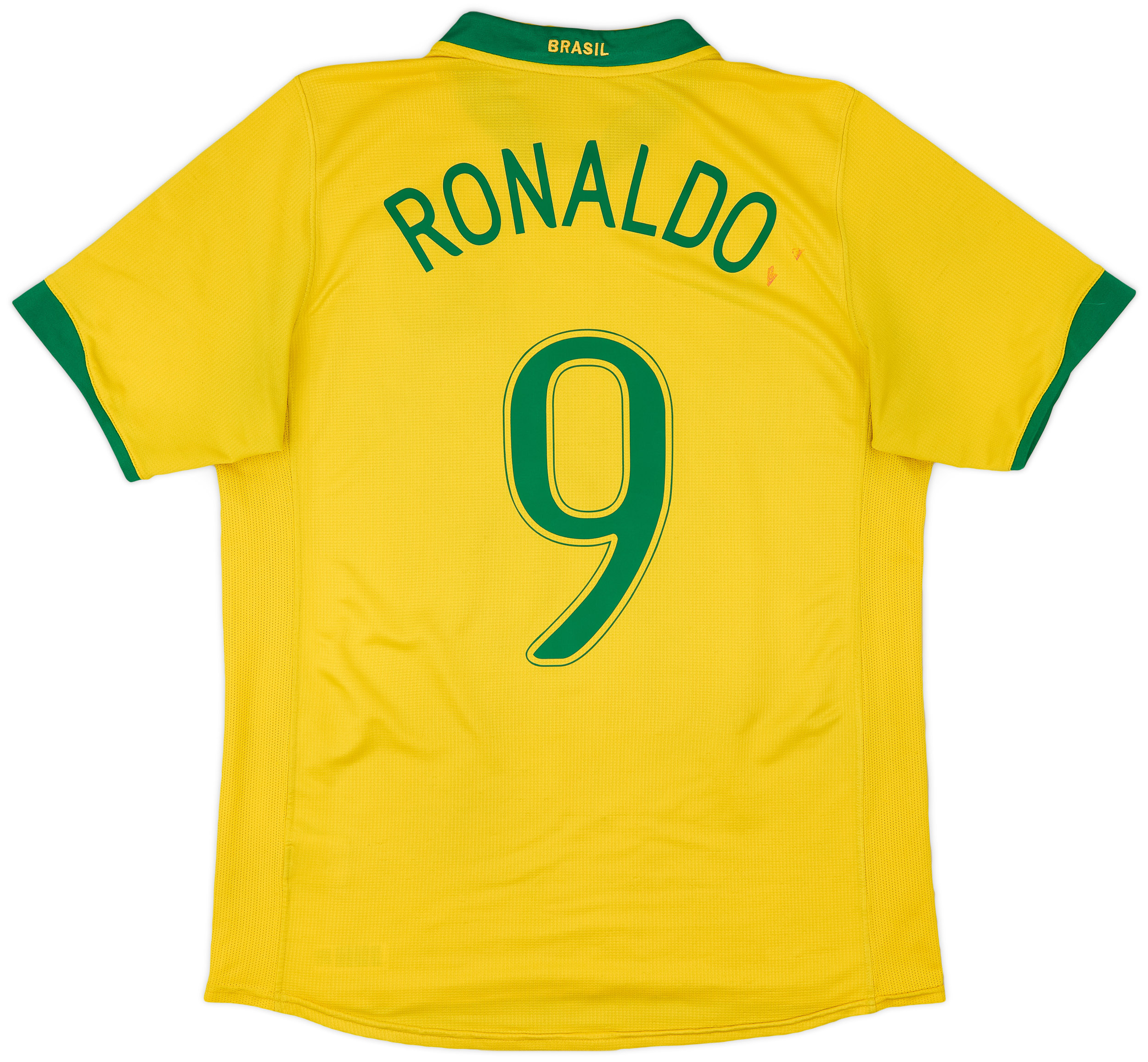 2006-08 Brazil Home Shirt Ronaldo #9 - 5/10 - (M)
