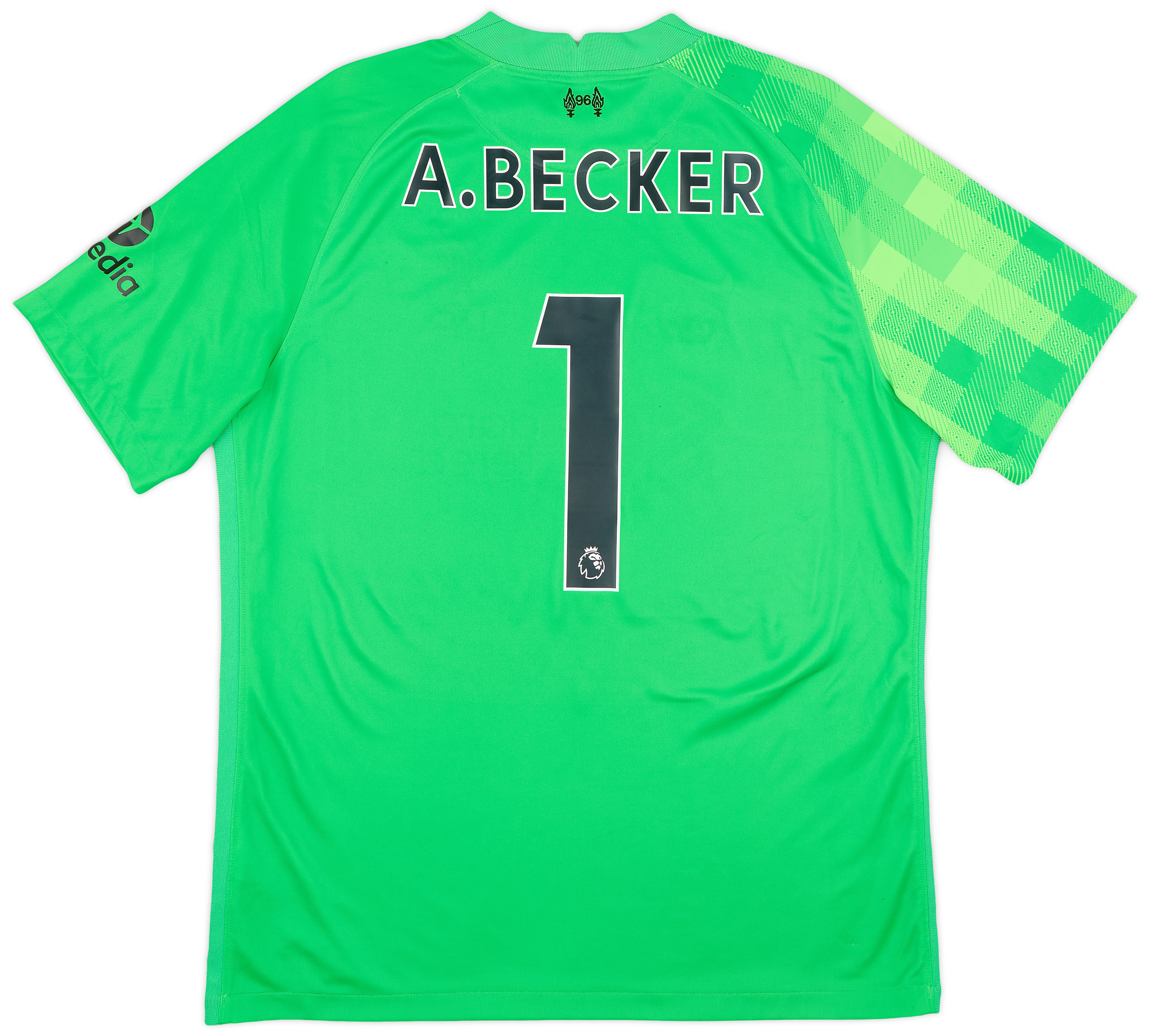 2021-22 Liverpool GK S/S Shirt A.Becker #1 - 9/10 - (L)