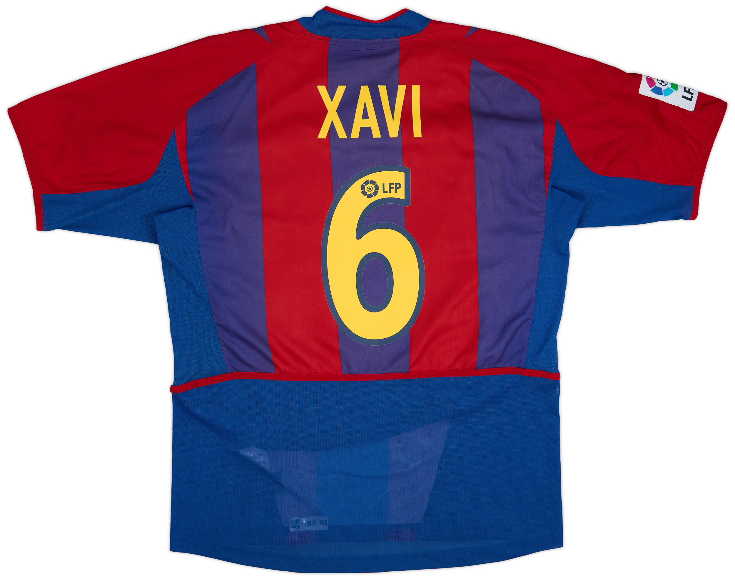 2002-03 Barcelona Home Shirt Xavi #6 - 7/10 - (L)