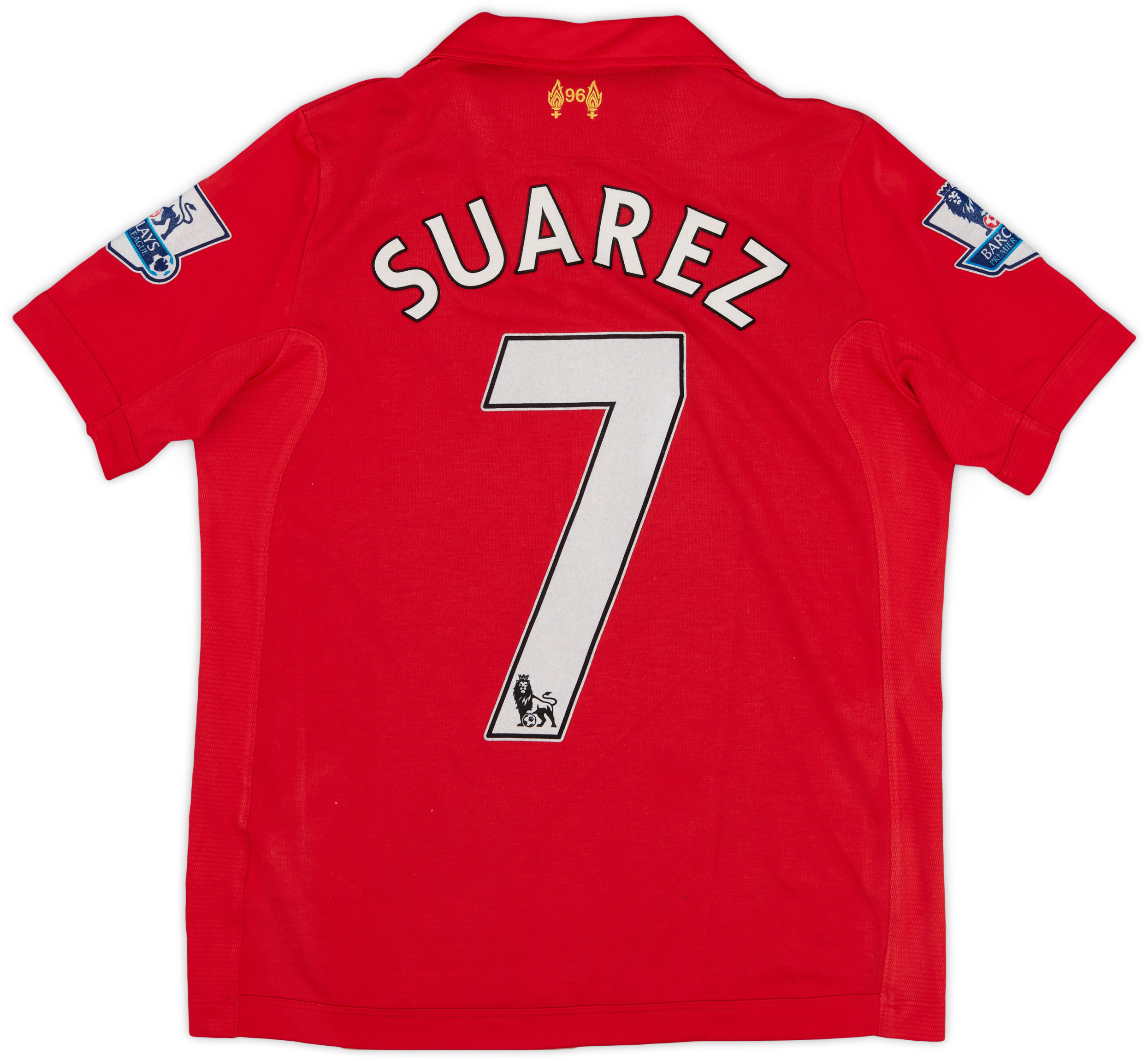 2012-13 Liverpool Home Shirt Suarez #7 - 8/10 - (L.Boys)