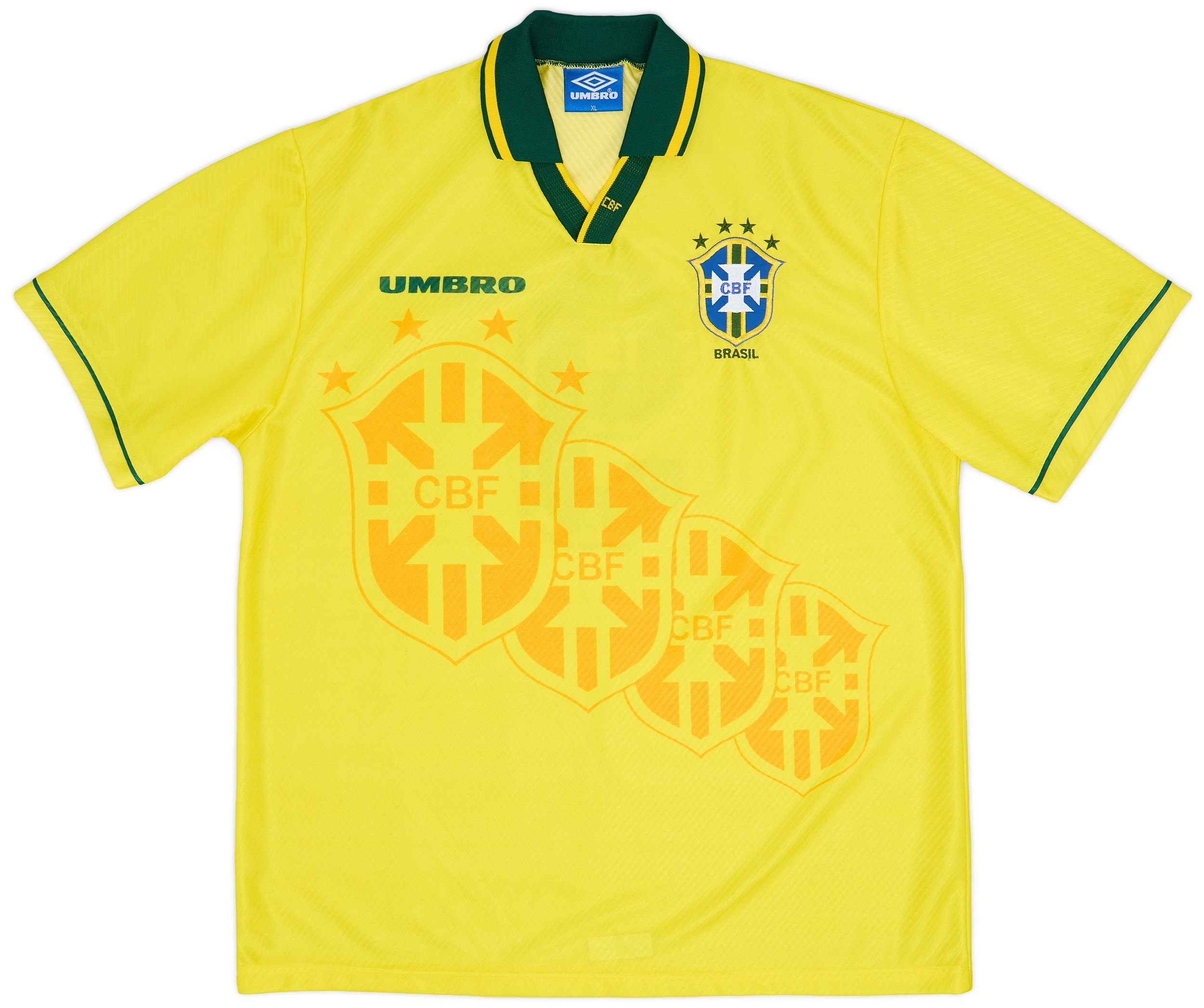 1993-94 Brazil Home Shirt #9 - 9/10 - (XL)