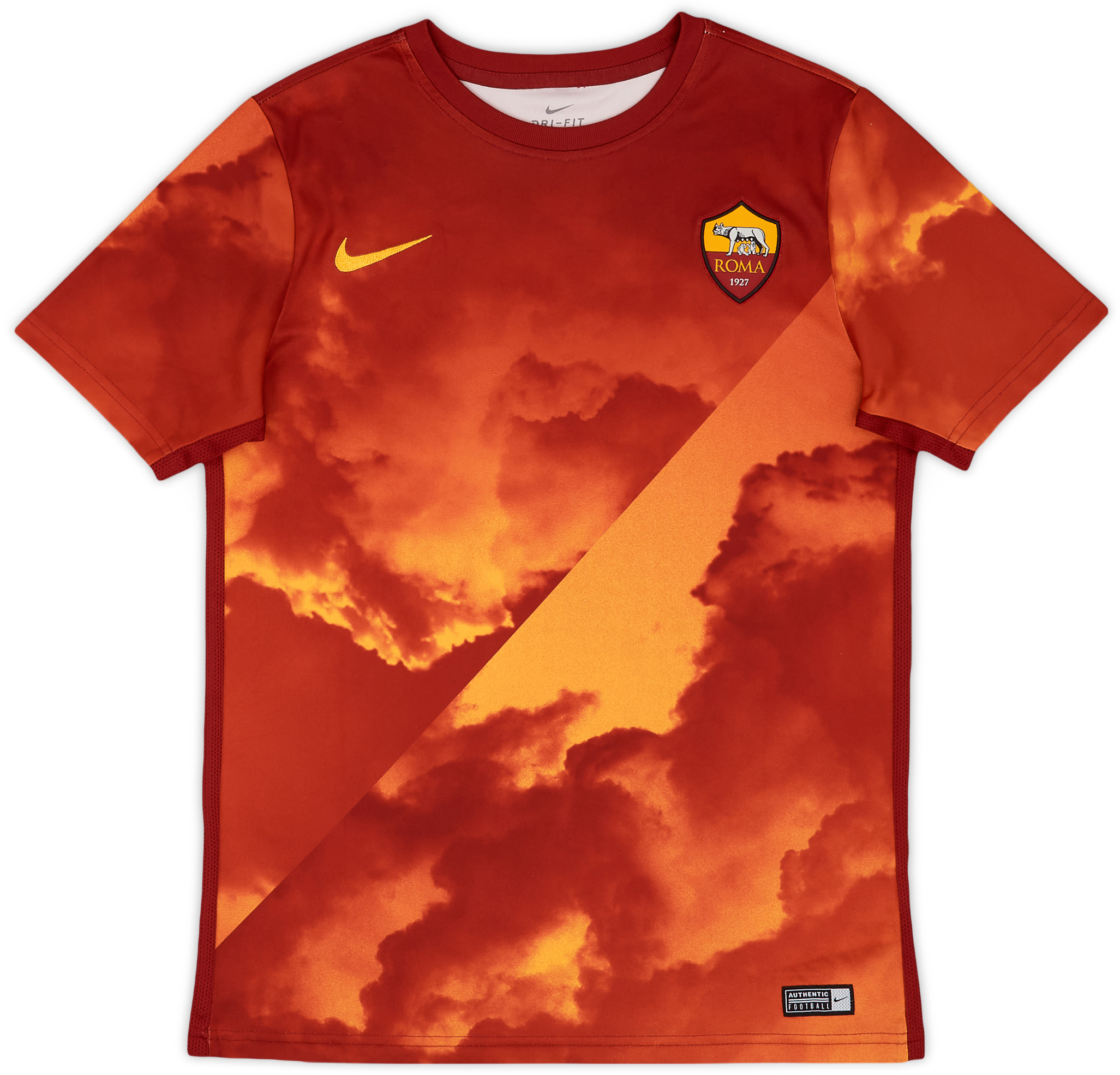 2019-20 Roma Nike Pre-Match Shirt - 9/10 - (XL.Boys)