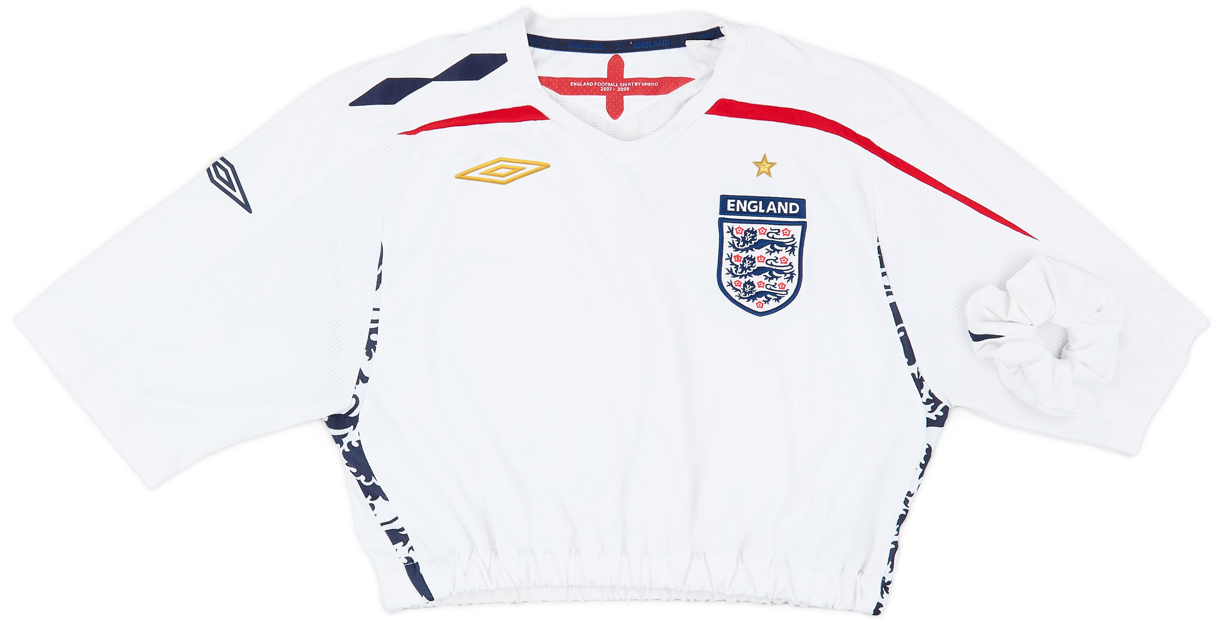 Reworked England Crop Top and Scrunchie Set