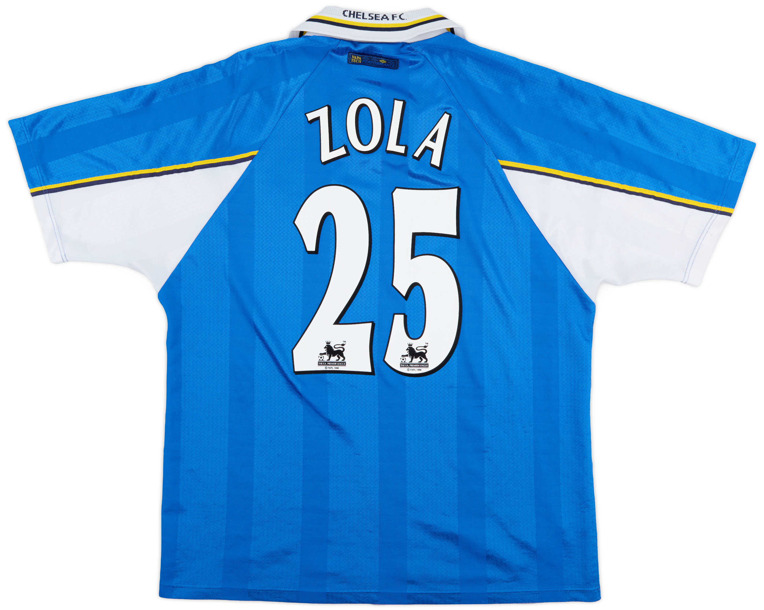 1997-99 Chelsea Home Shirt Zola #25 - 7/10 - (XL)