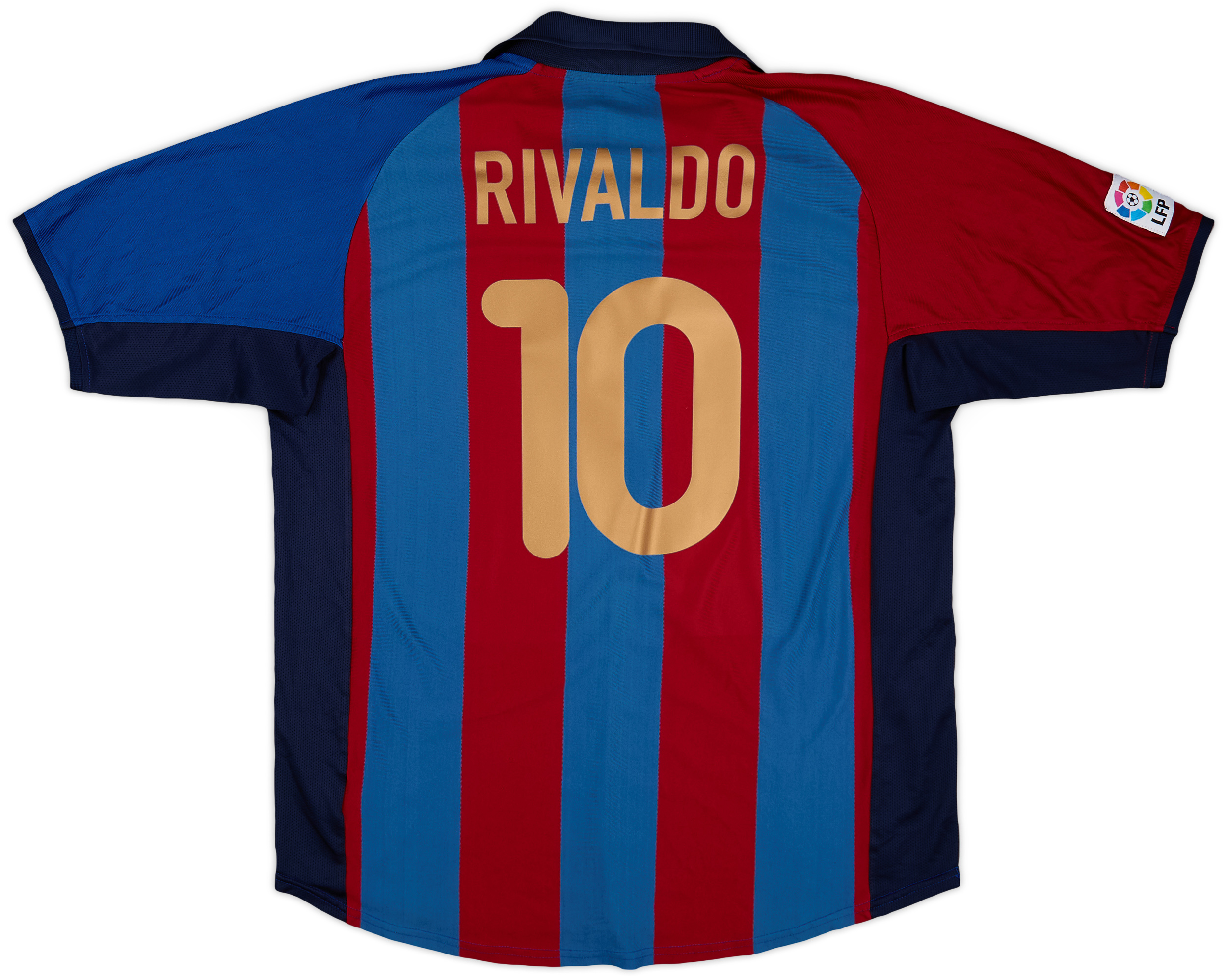 2001-02 Barcelona Home Shirt Rivaldo #10 - 4/10 - (L)
