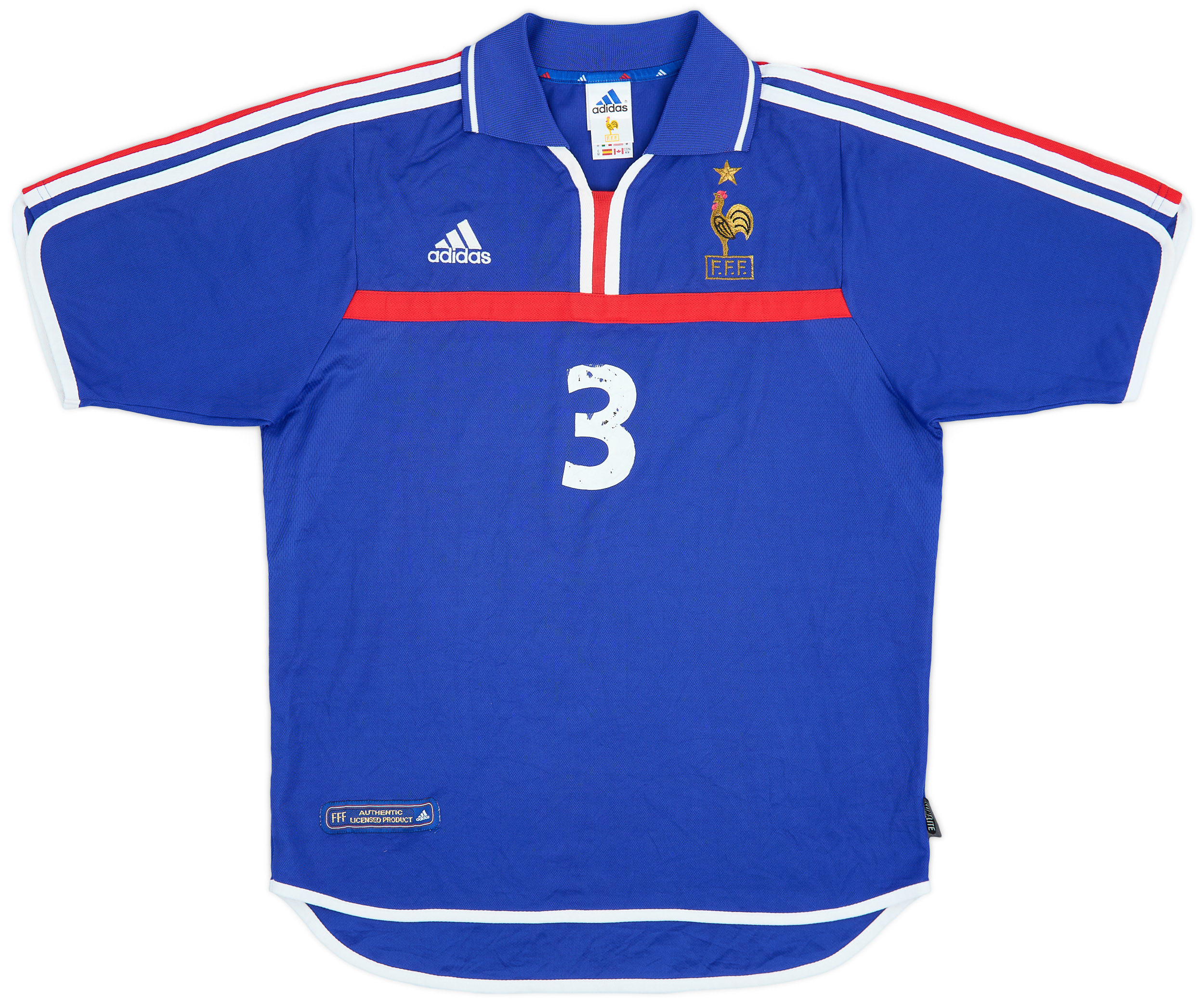 2000-02 France Home Shirt #3 - 5/10 - (M)