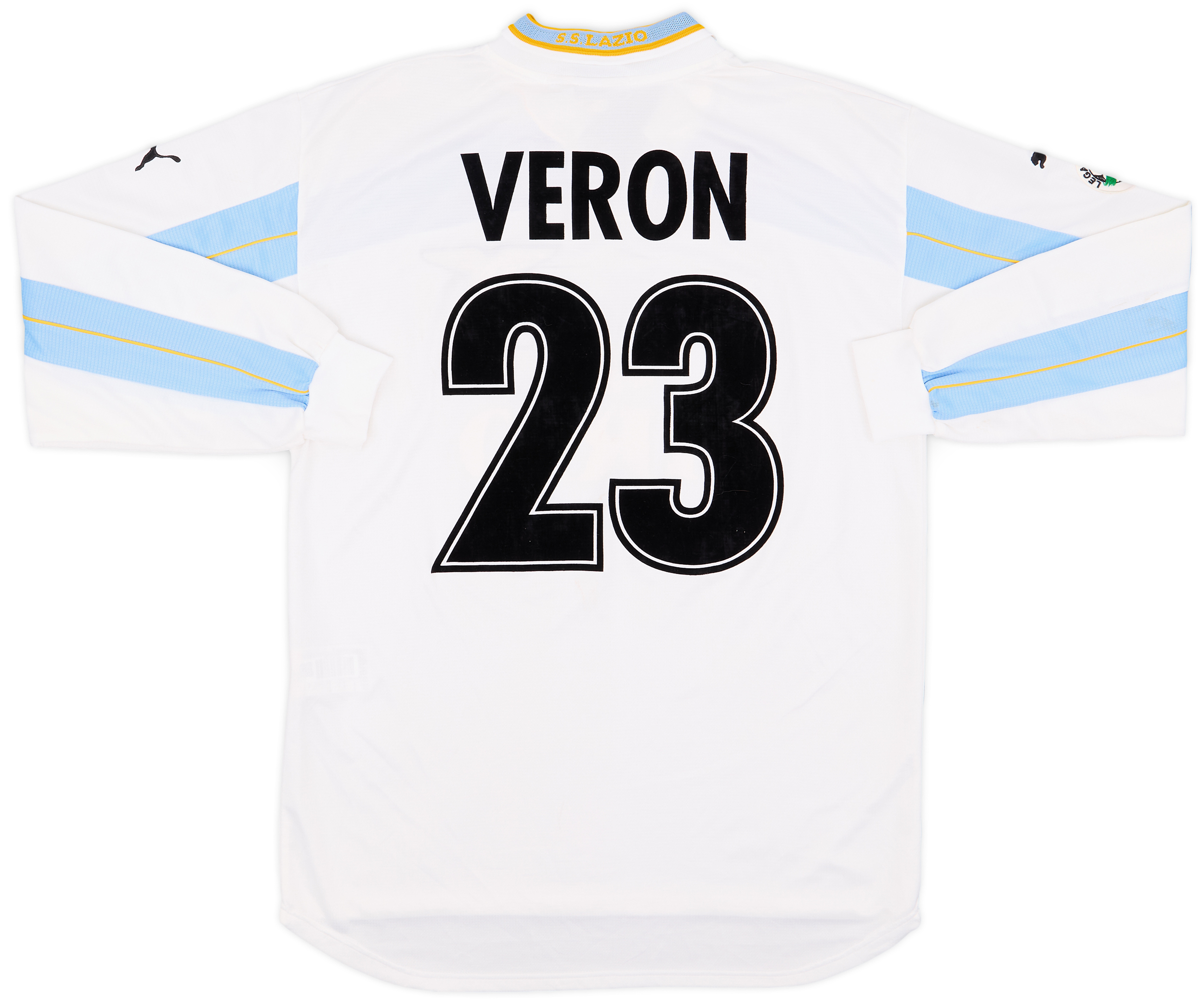 1999-00 Lazio Home L/S Shirt Veron #23 - 6/10 - (L)