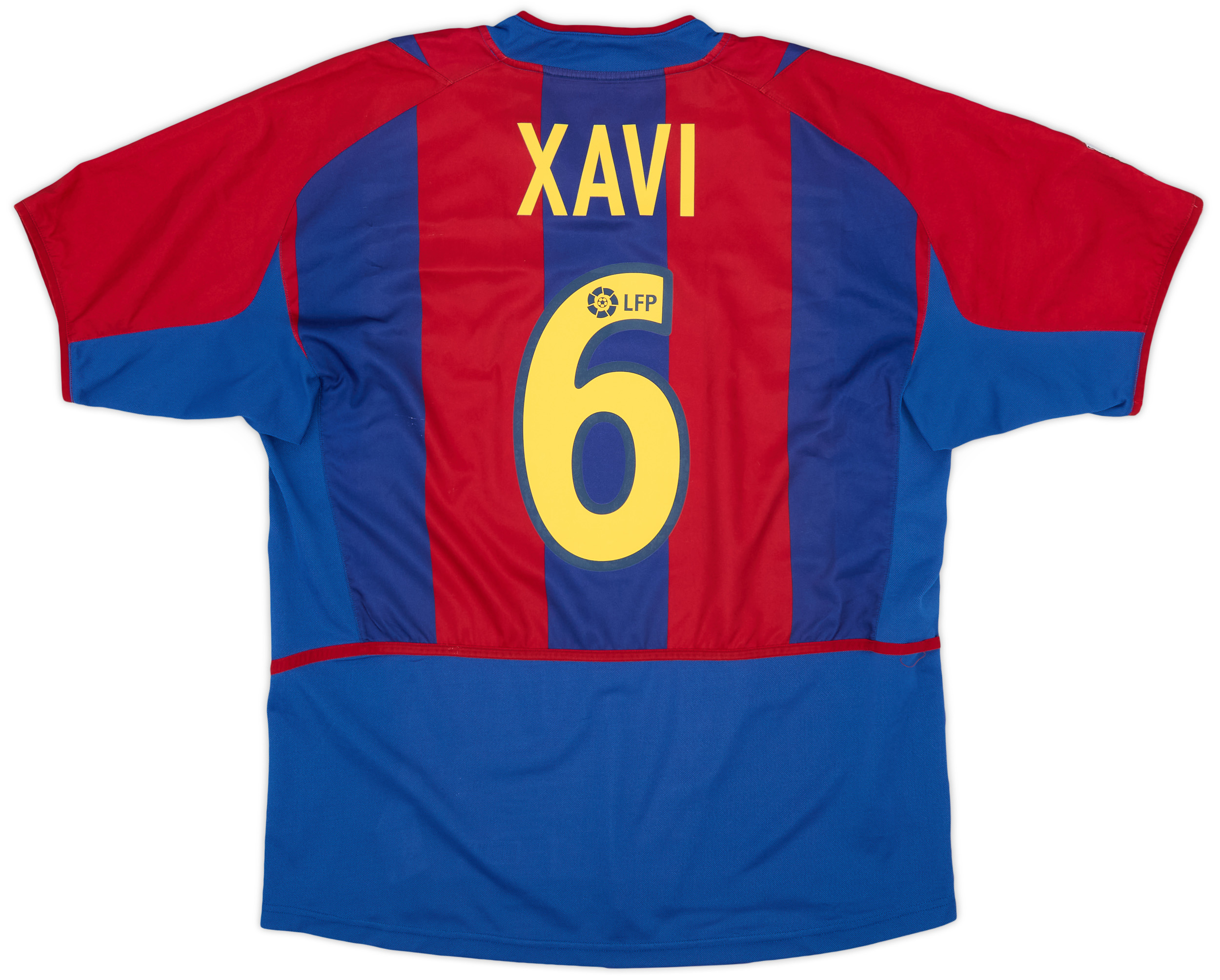 2002-03 Barcelona Home Shirt Xavi #6 - 7/10 - (L)