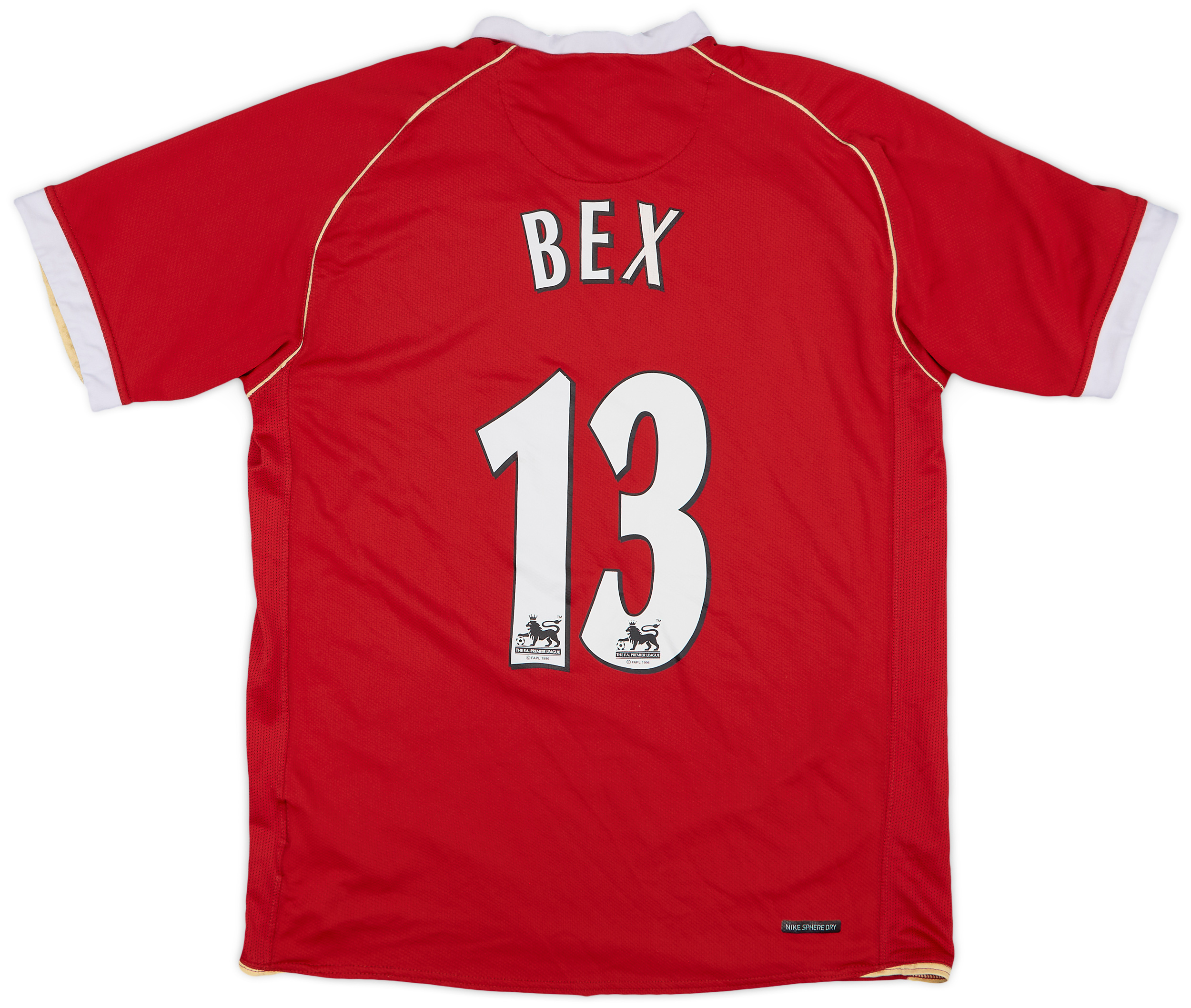 2006-07 Manchester United Home Shirt Bex #13 - 7/10 - (M)