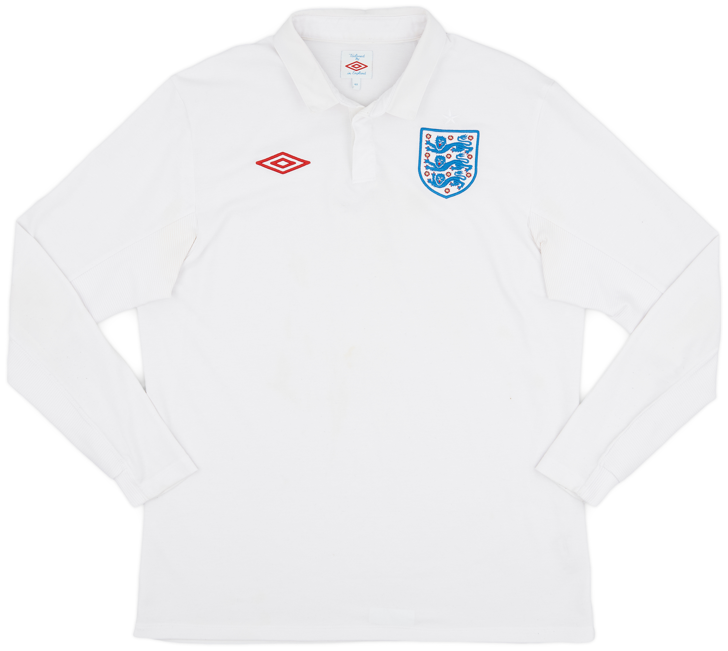 2009-10 England Home L/S Shirt - 8/10 - (L)