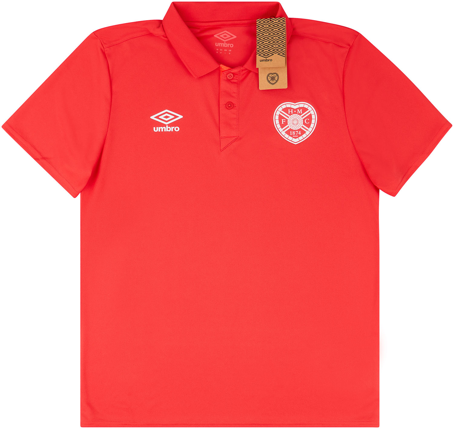 2021-22 Hearts Umbro Polo T-Shirt - NEW