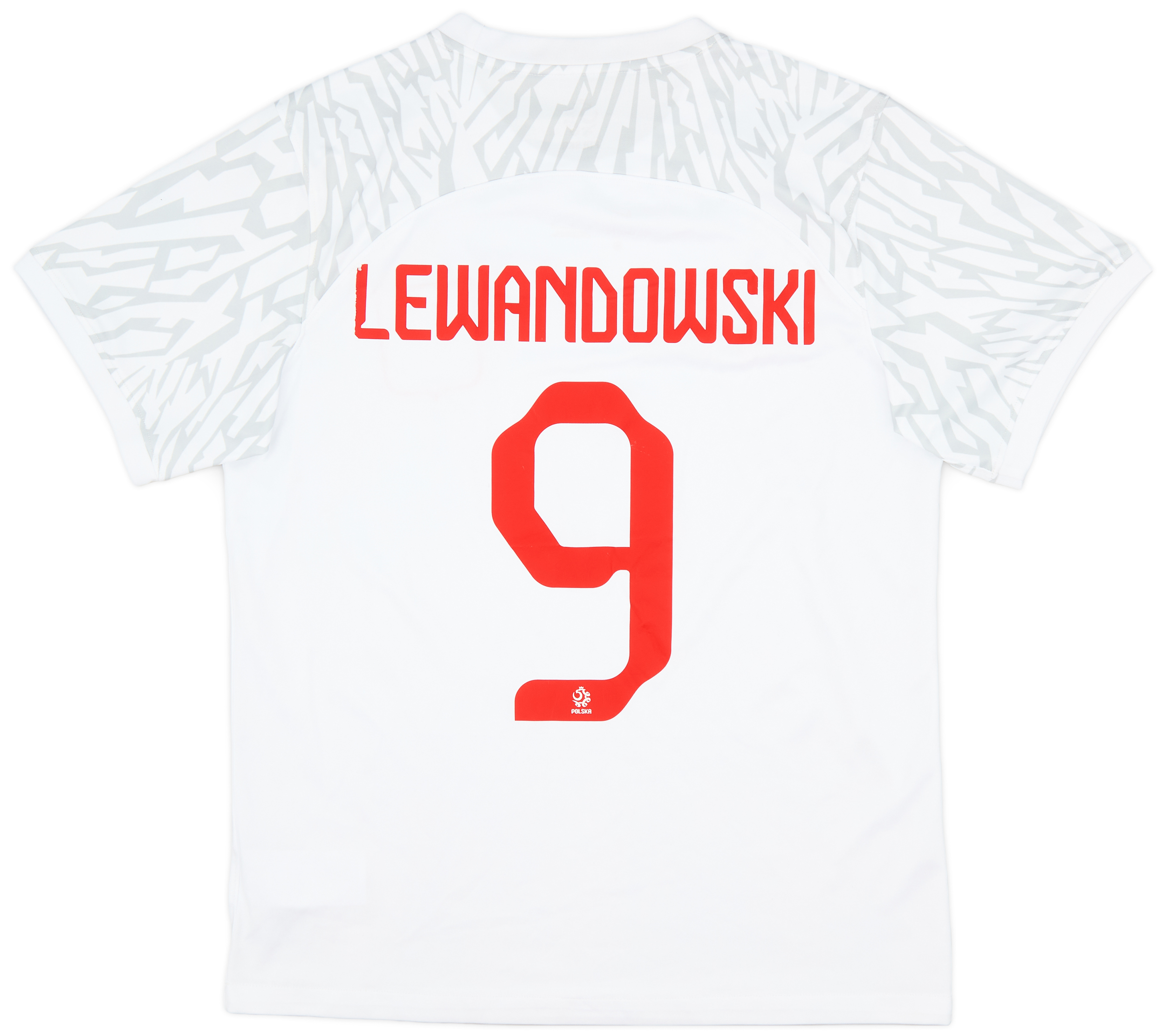 2022-23 Poland Home Shirt Lewandowski #9 - 6/10 - (L)