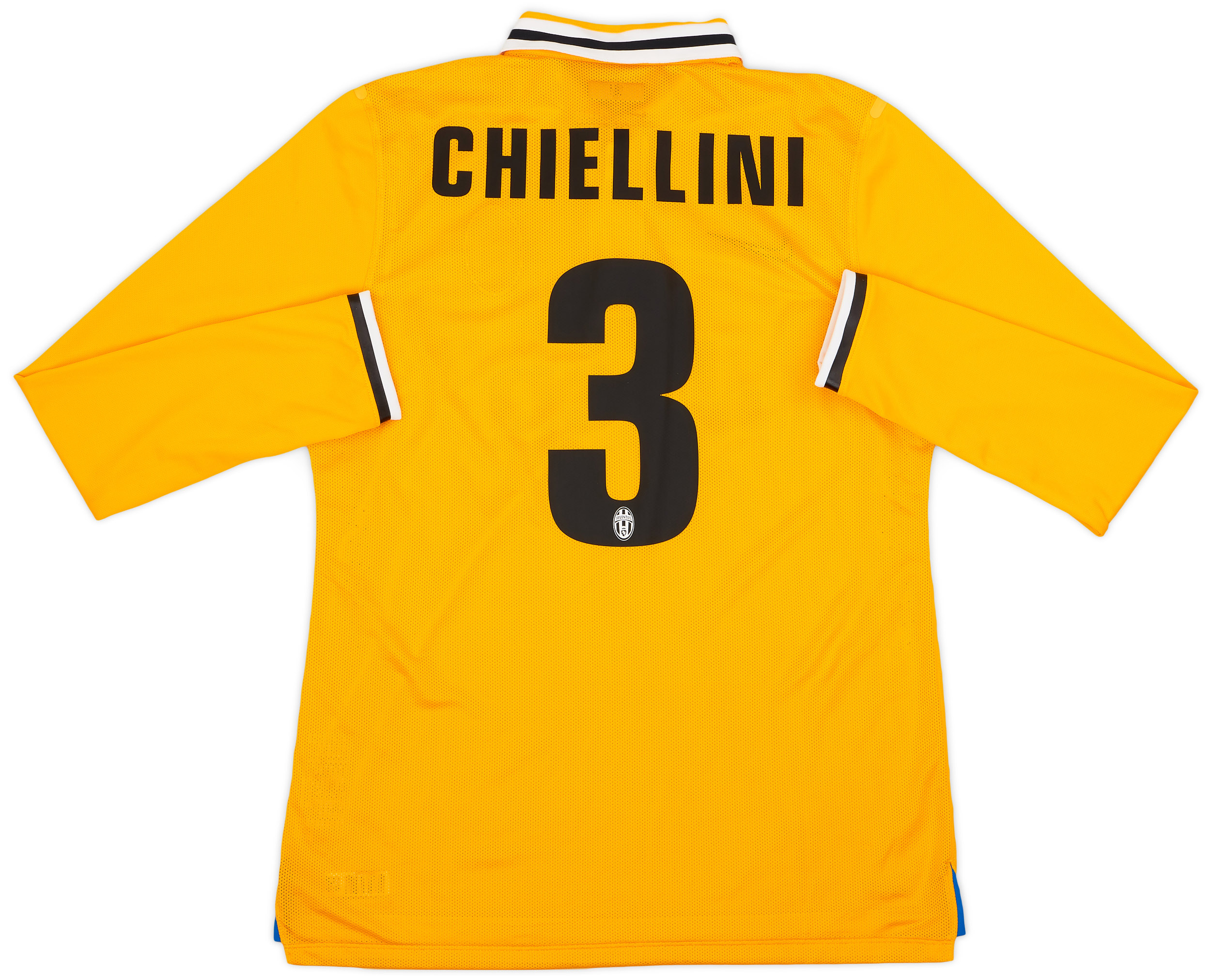 2013-14 Juventus Player Issue Away L/S Shirt Chiellini #3 - 8/10 - (XL)