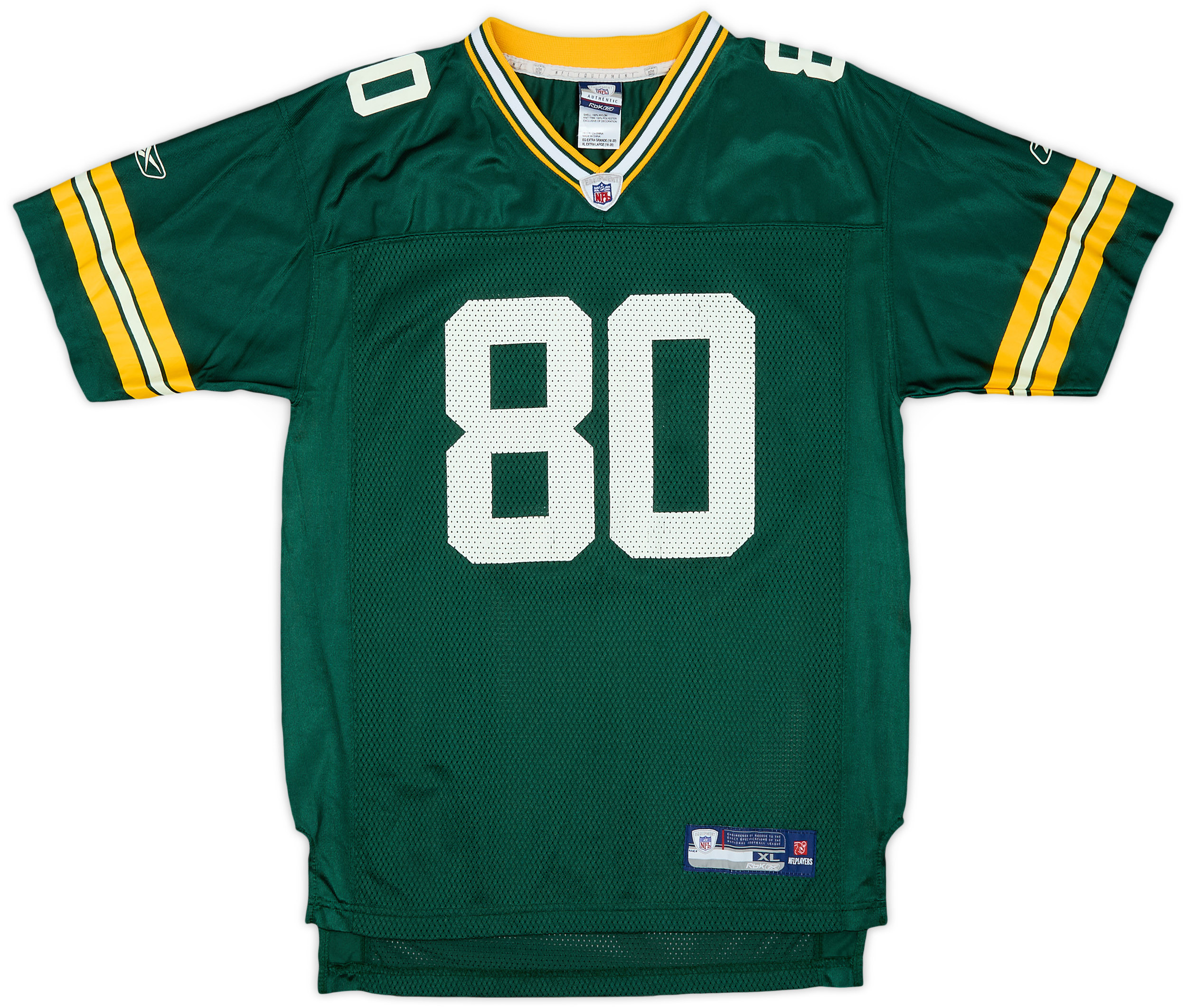 2007 Green Bay Packers Driver #80 Reebok On Field Home Jersey - 8/10 ...