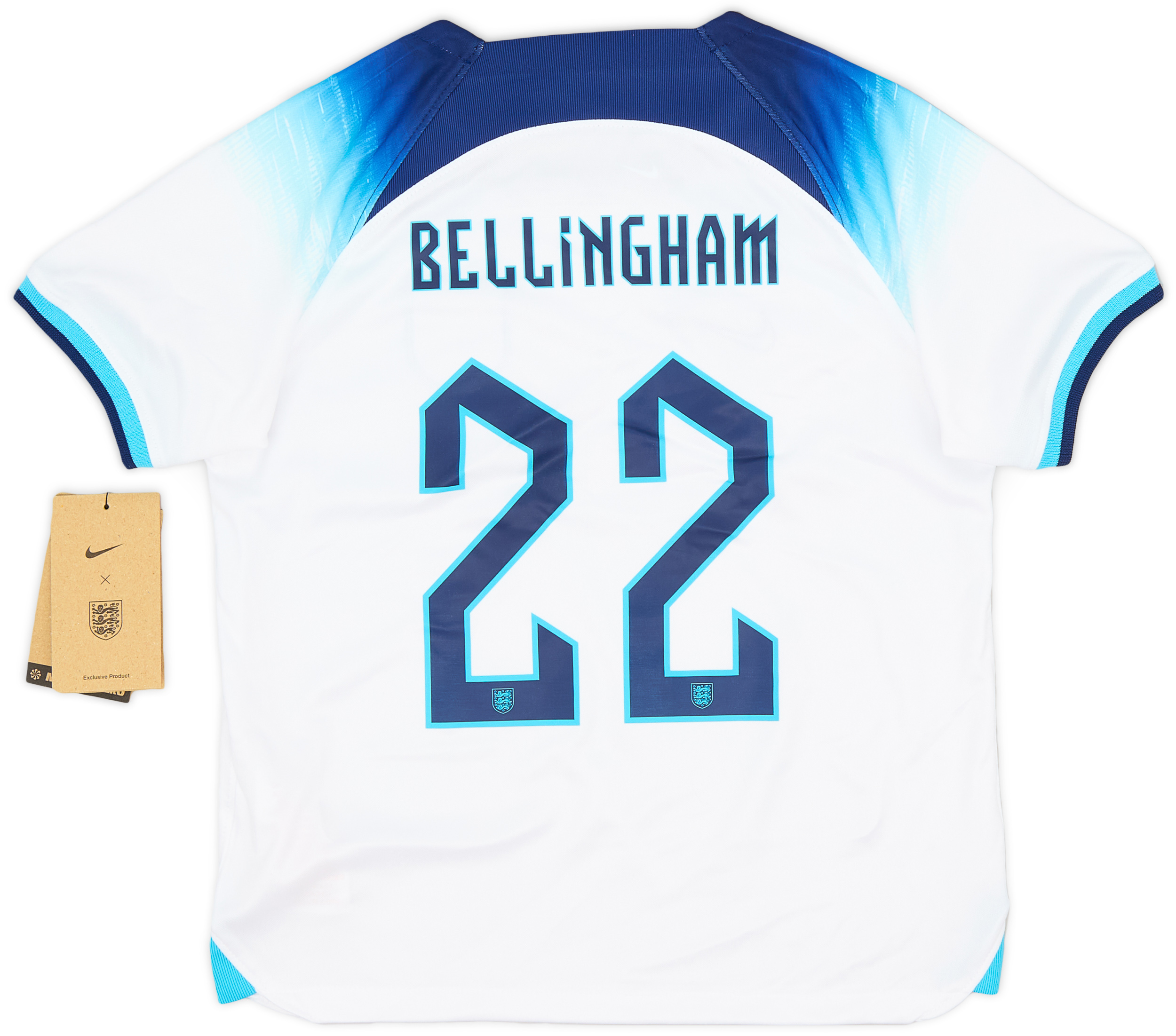 2022-23 England Home Shirt Bellingham #22 (Little Kids)