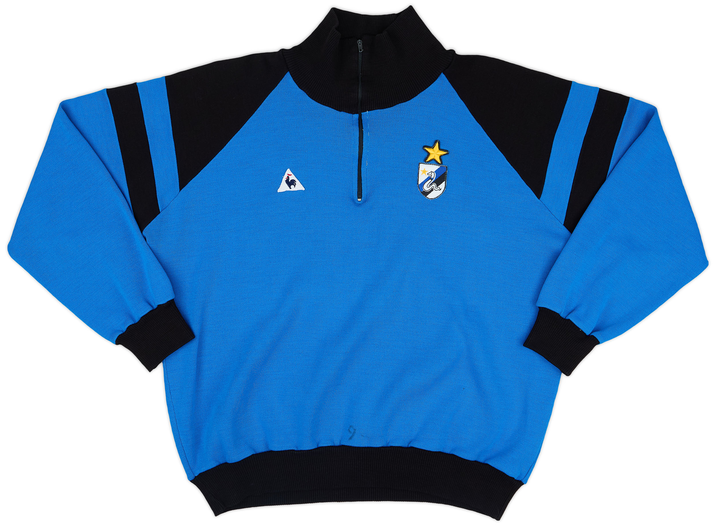 1986-88 Inter MIlan Le Coq Sportif 1/4 Zip Sweat Top - 9/10 - (L)