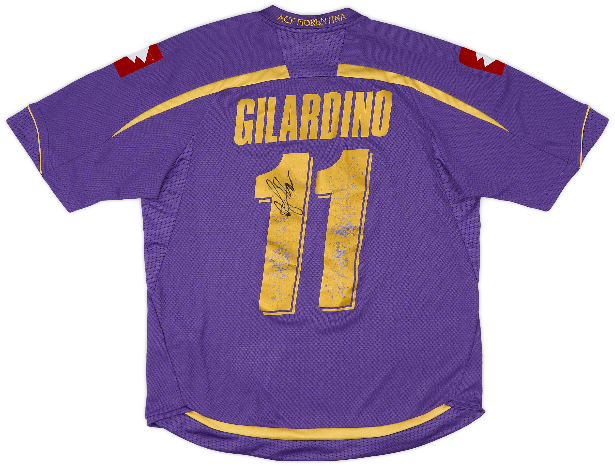 2009-10 Fiorentina Signed Home Shirt Gilardinho #11 - 5/10 - (M)