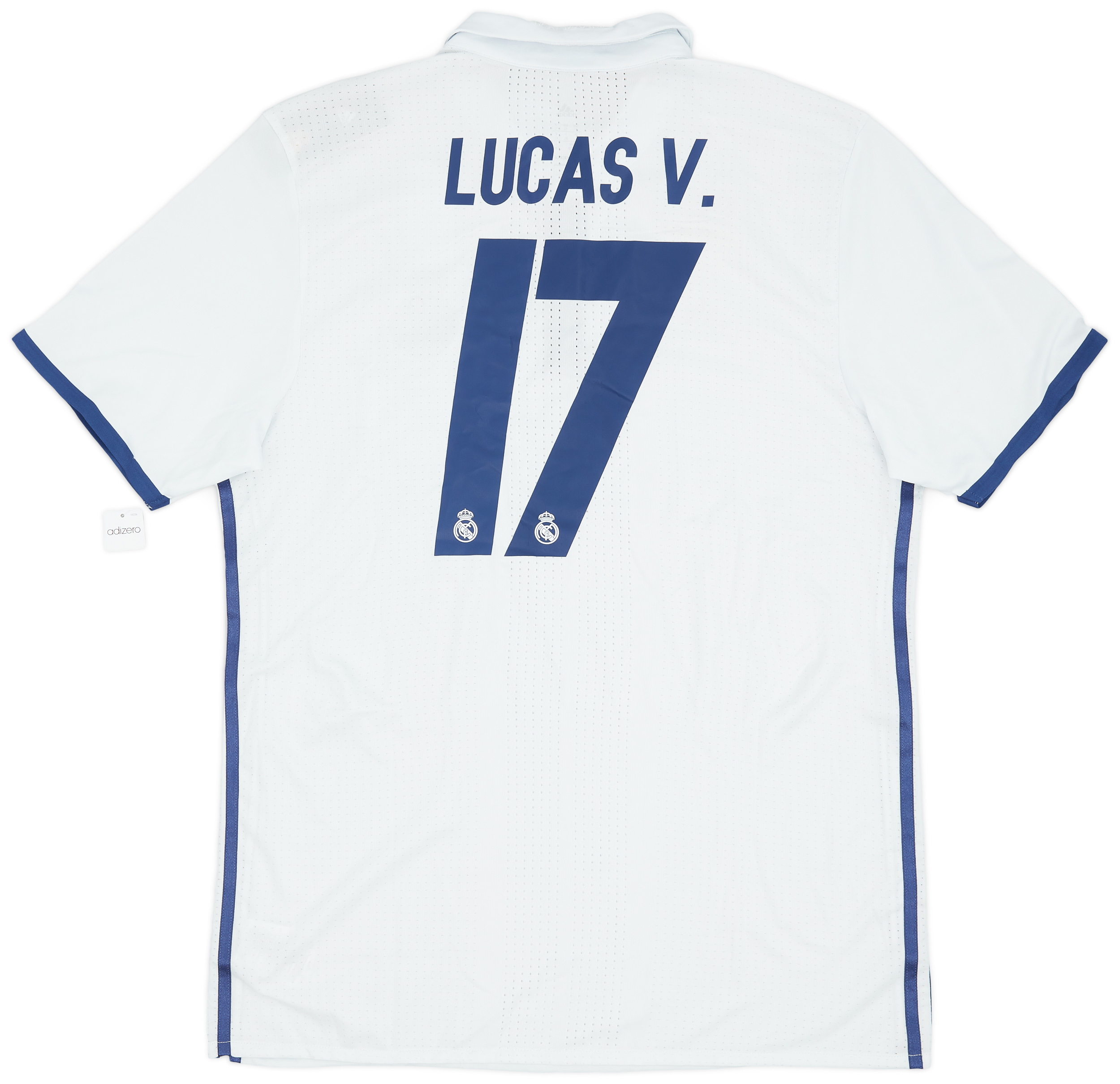2016-17 Real Madrid Authentic Home Shirt Lucas V. #17 (XL)