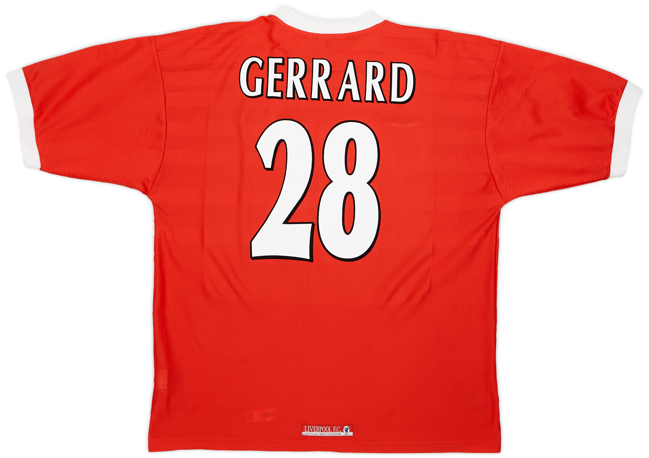 1998-00 Liverpool Home Shirt Gerrard #28 - 9/10 - (XL)