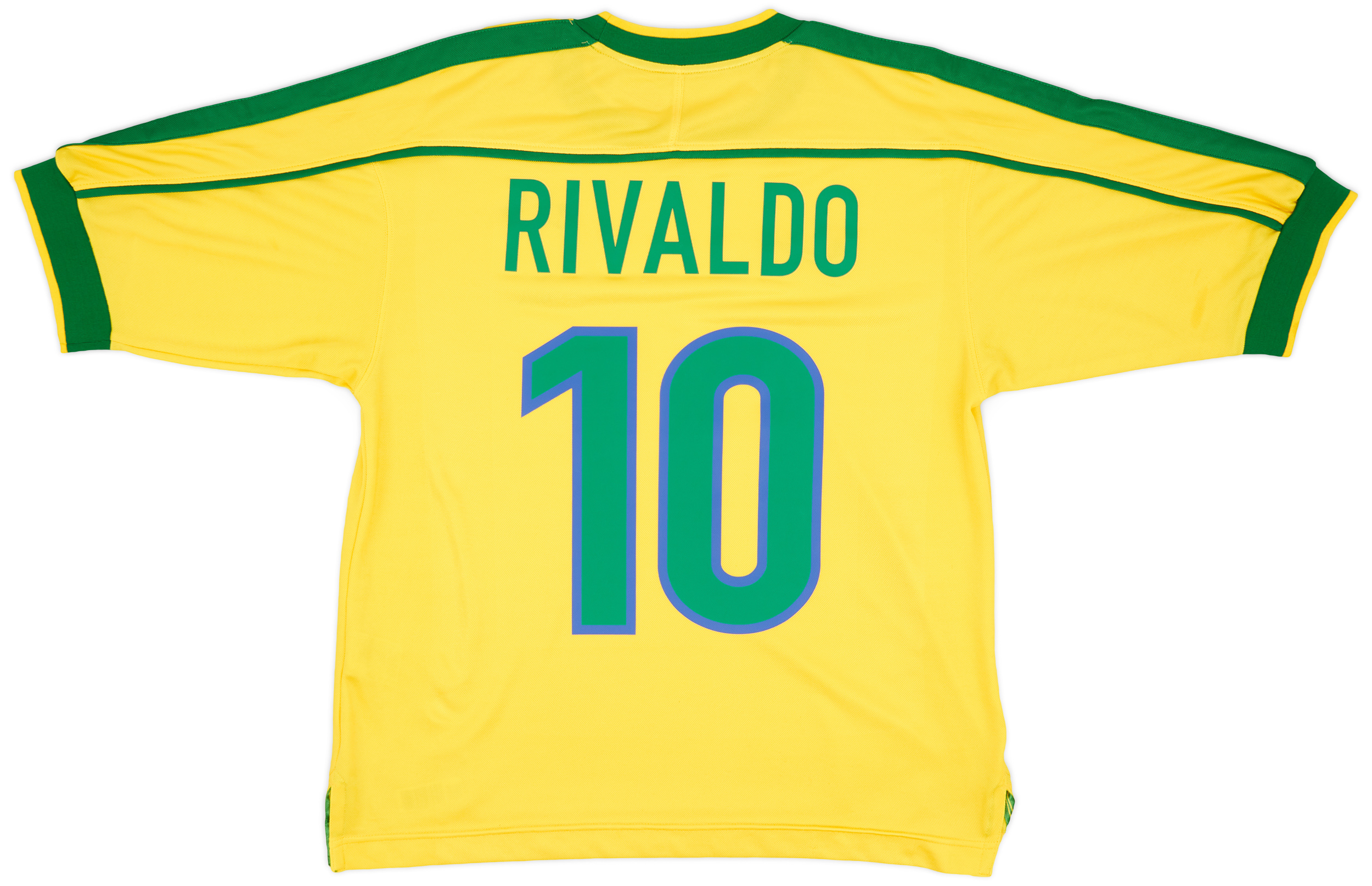 1998-00 Brazil Home Shirt Rivaldo #10 - 6/10 - (M)