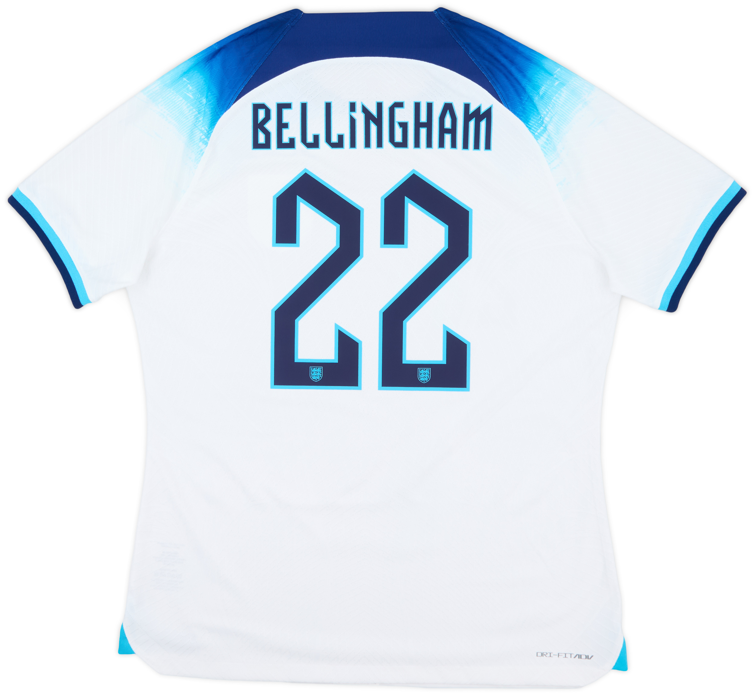 2022-23 England Authentic Home Shirt Bellingham #22 - 10/10 - (XL)