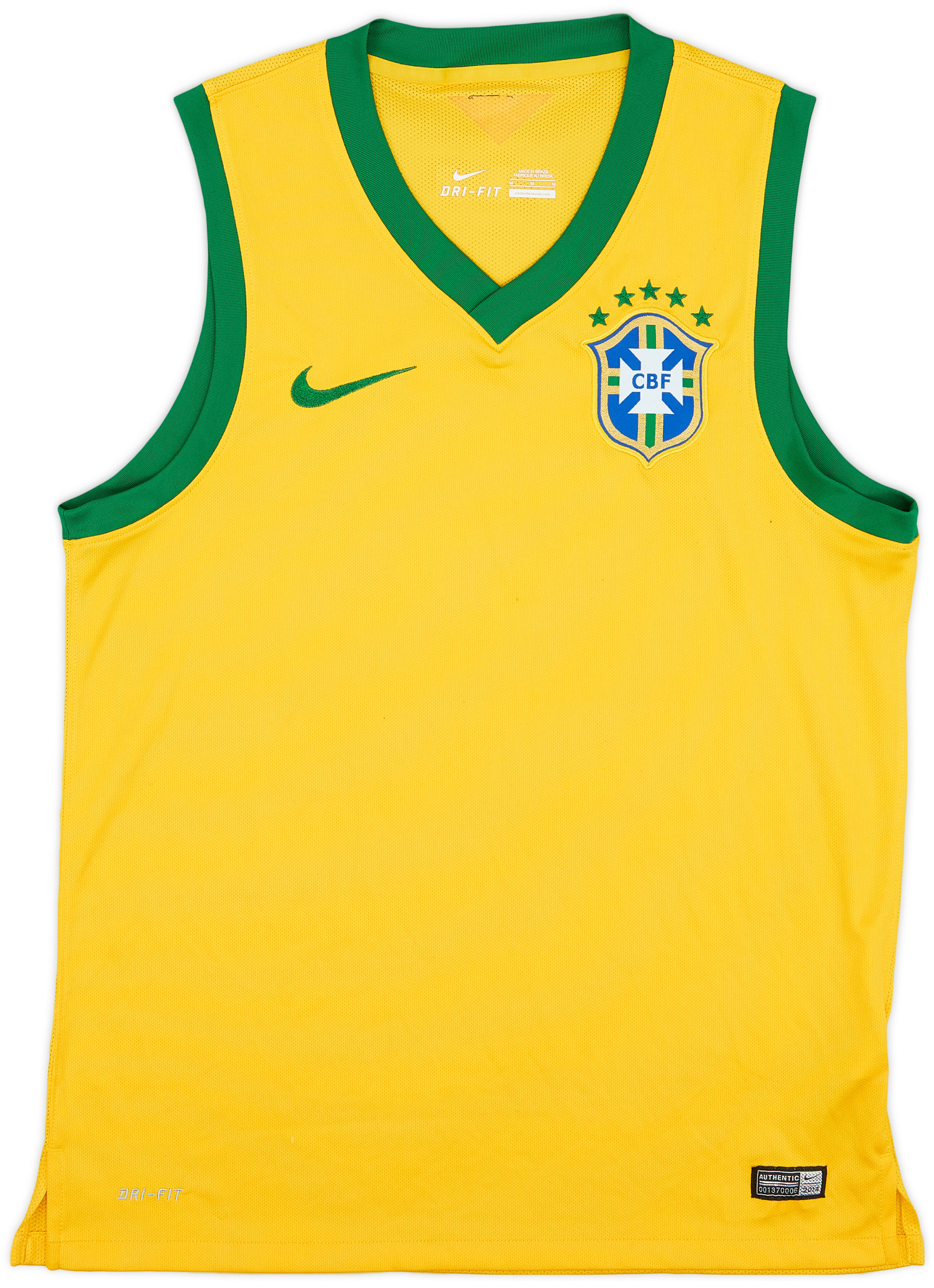 2014-15 Brazil NIke Training Vest - 9/10 - (M)