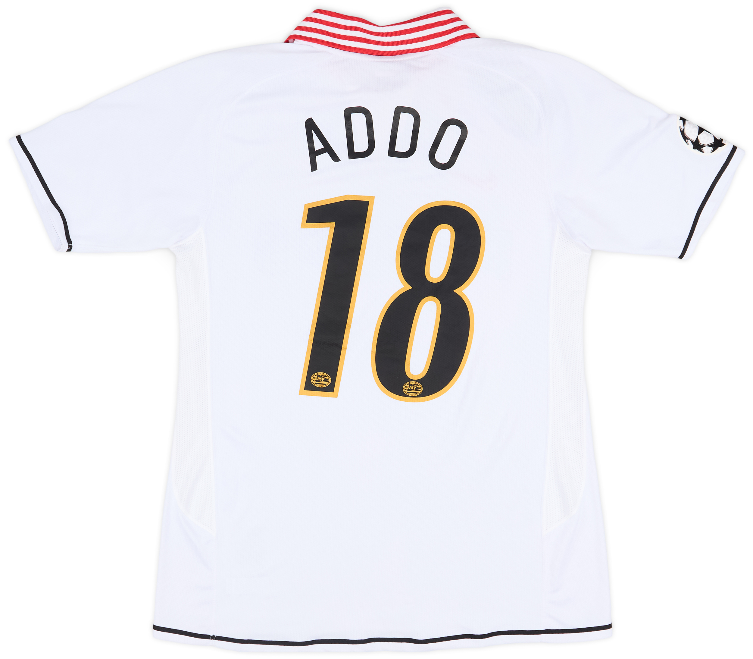 2007-08 PSV Match Issue Champions League Away Shirt Addo #18