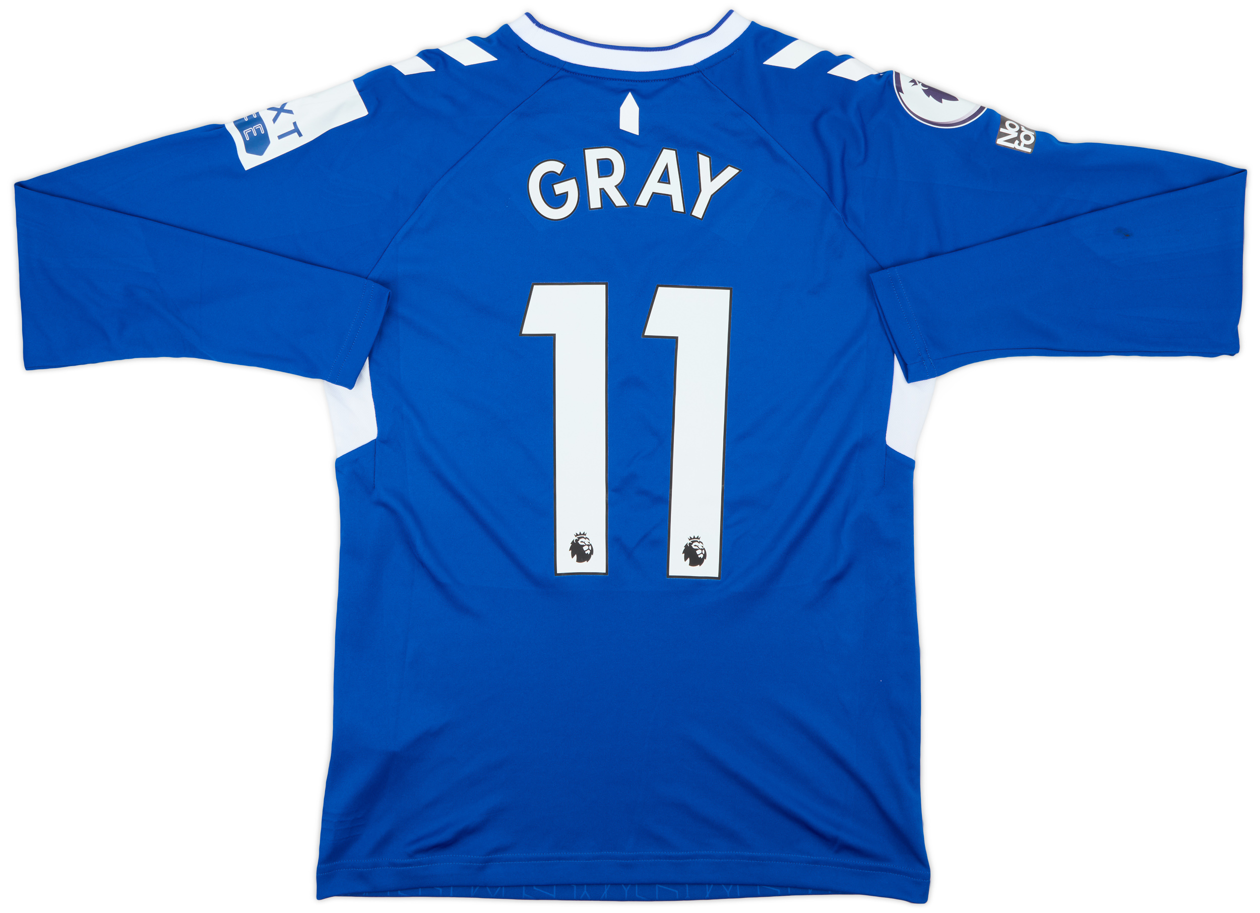 2022-23 Everton Match Issue Home L/S Shirt Gray #11