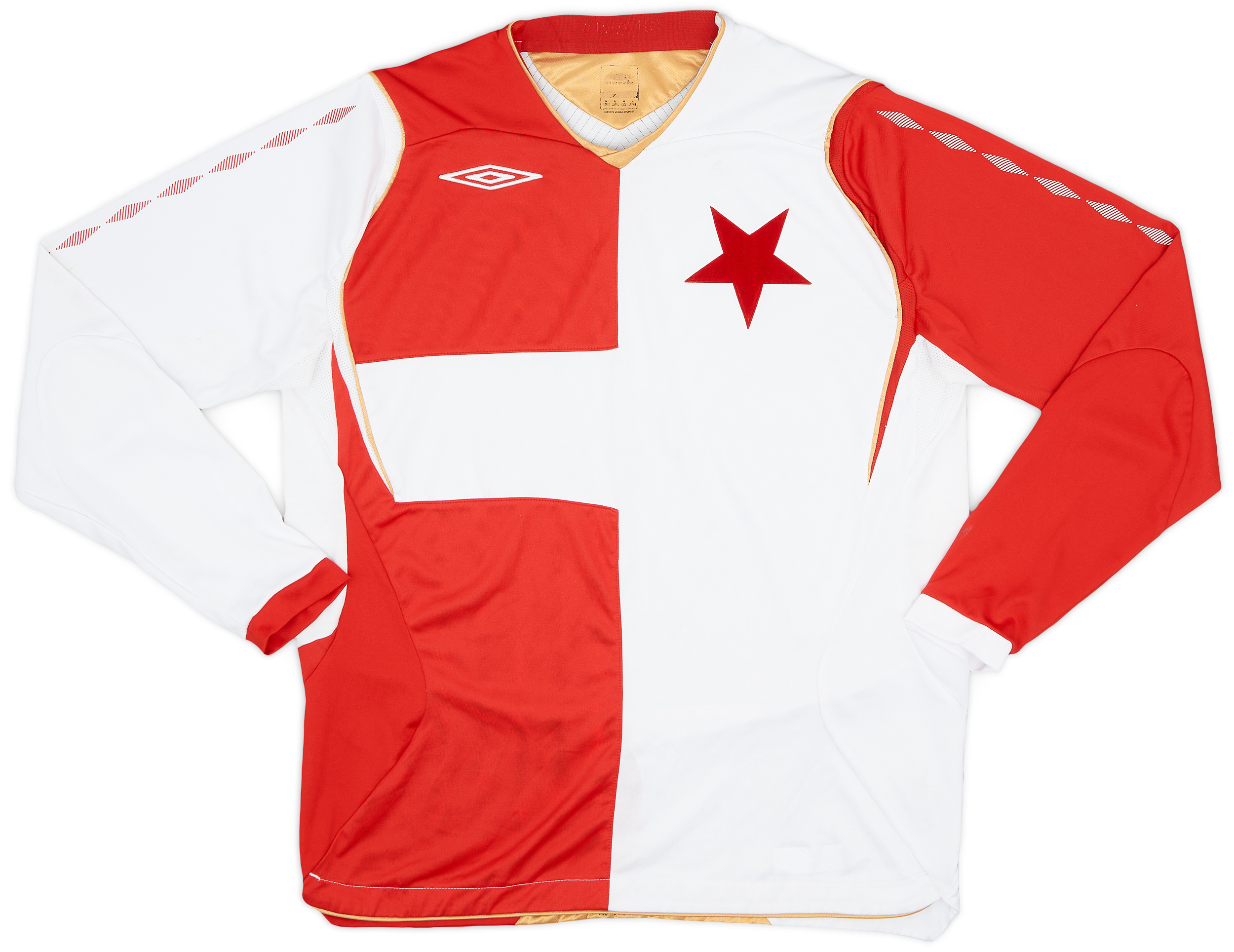 2008-09 Slavia Prague Home L/S Shirt - 7/10 - (M)