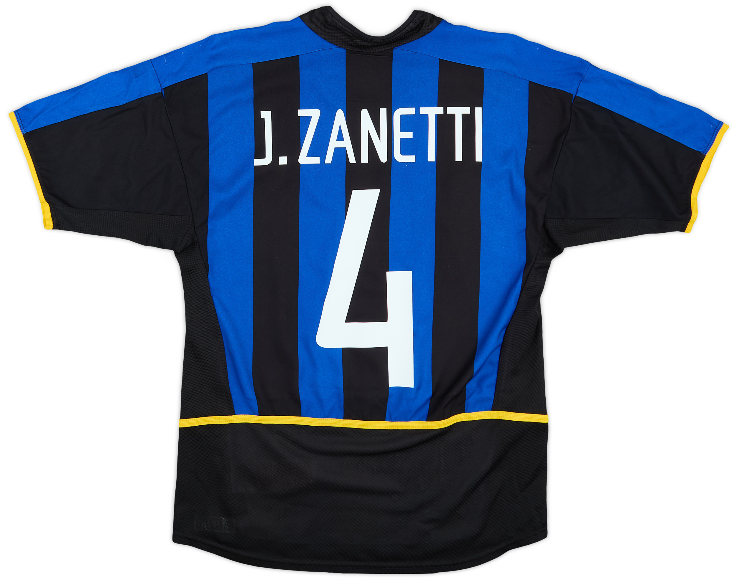 2002-03 Inter Milan Home Shirt J.Zanetti #4 - 6/10 - (S)