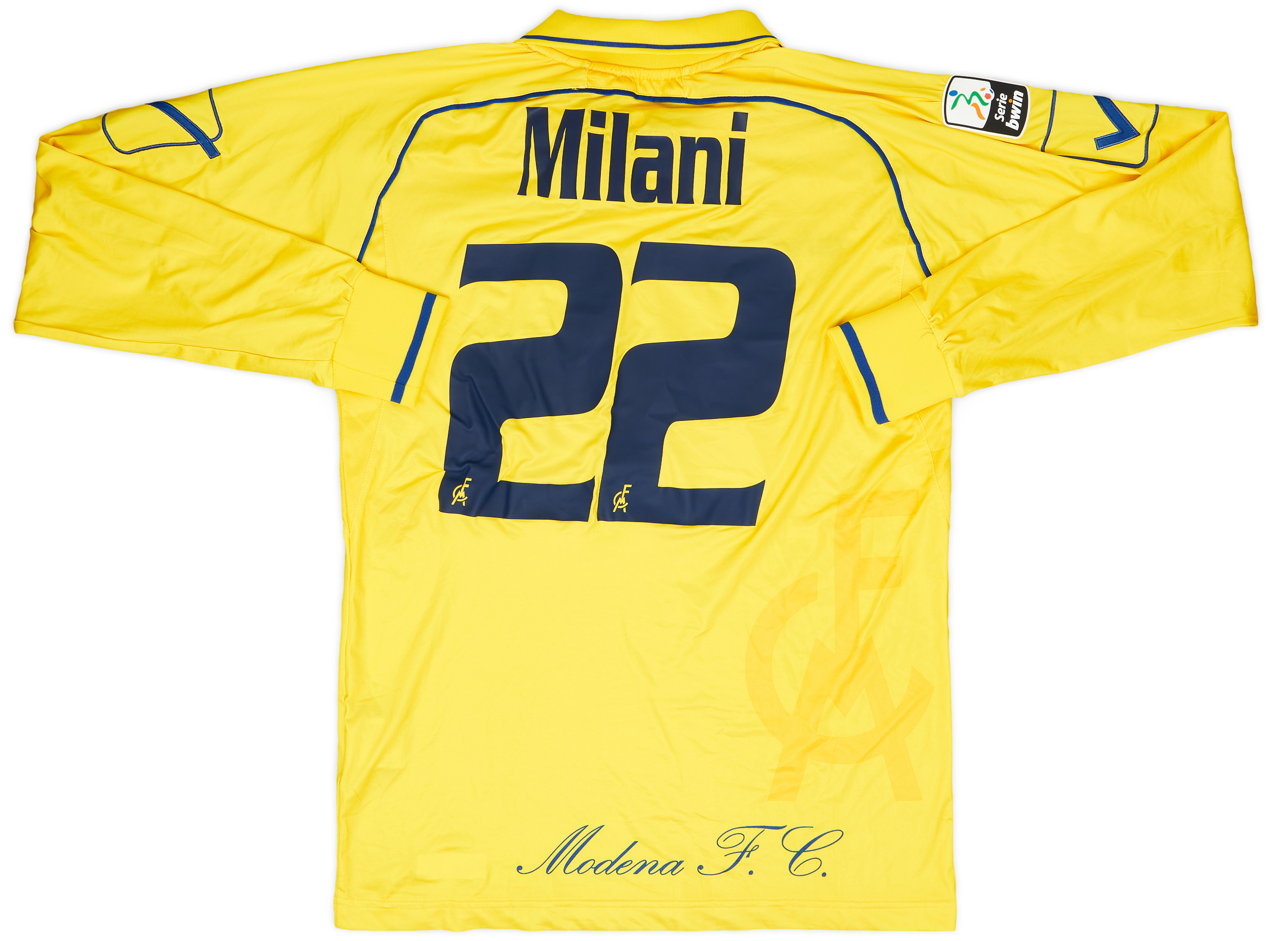 2010-11 Modena Match Worn Home Shirt Milani #22