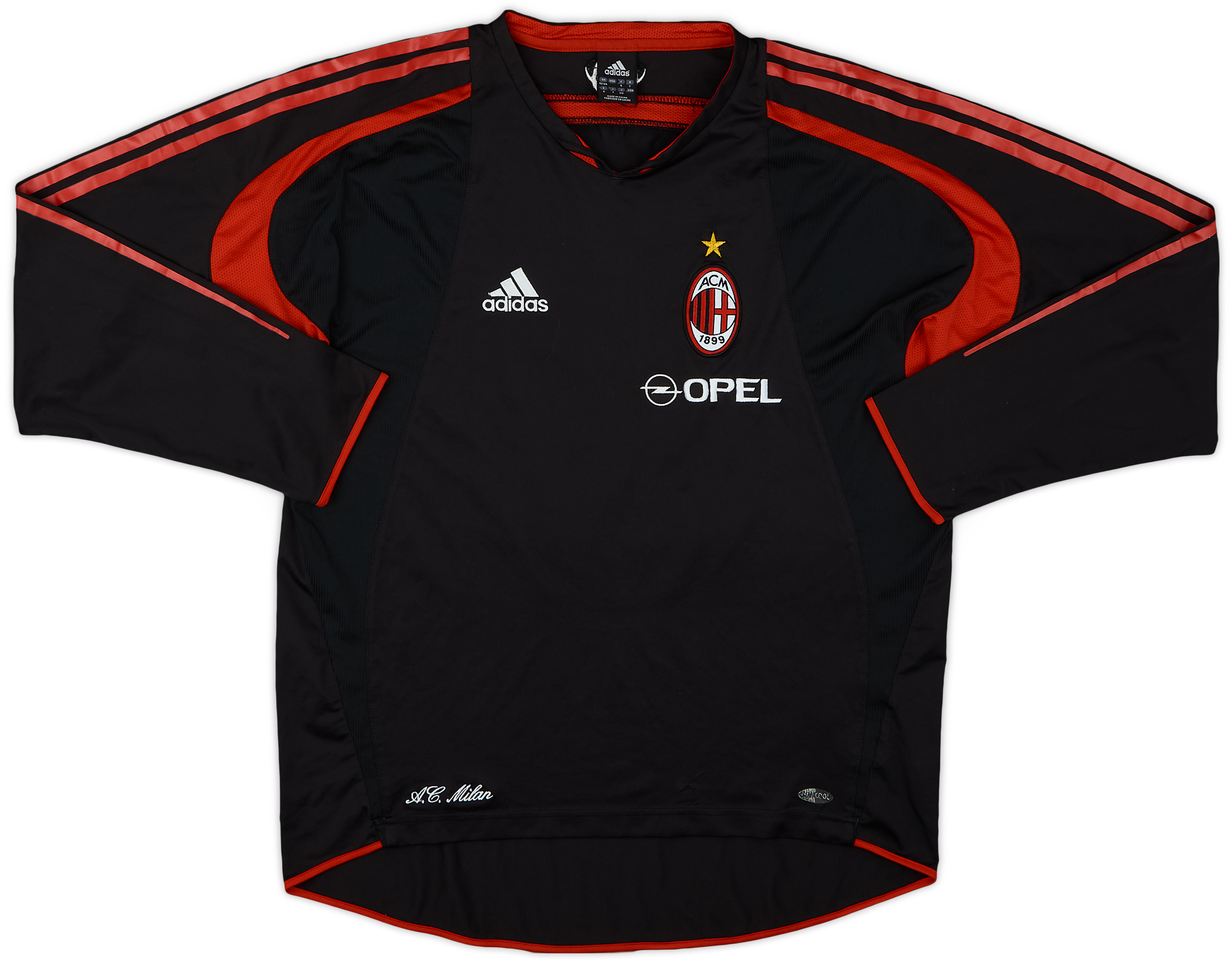 2004-05 AC Milan adidas Training L/S Shirt - 9/10 - (L)