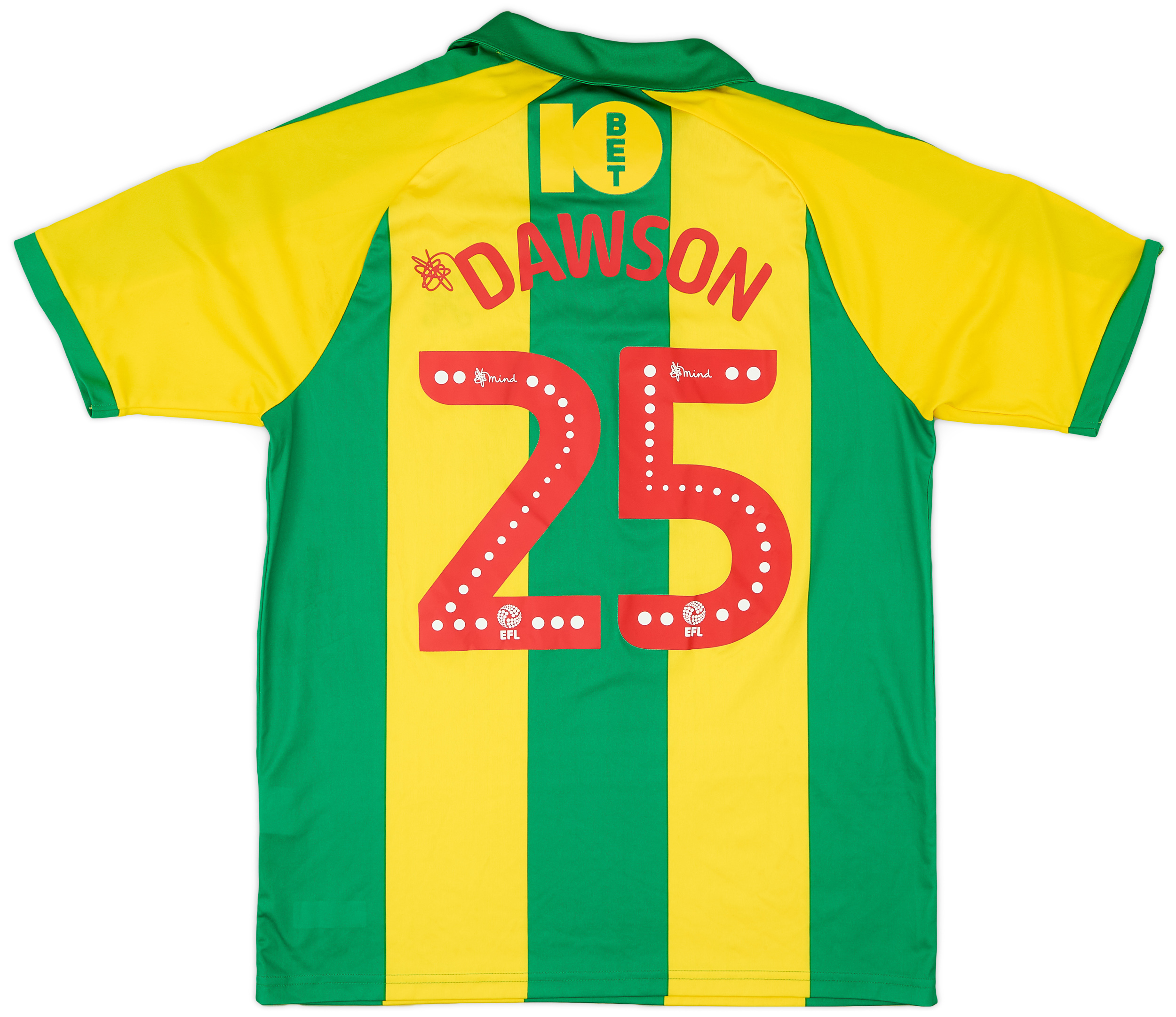 2018-19 West Brom Match Issue Third Shirt Dawson #25