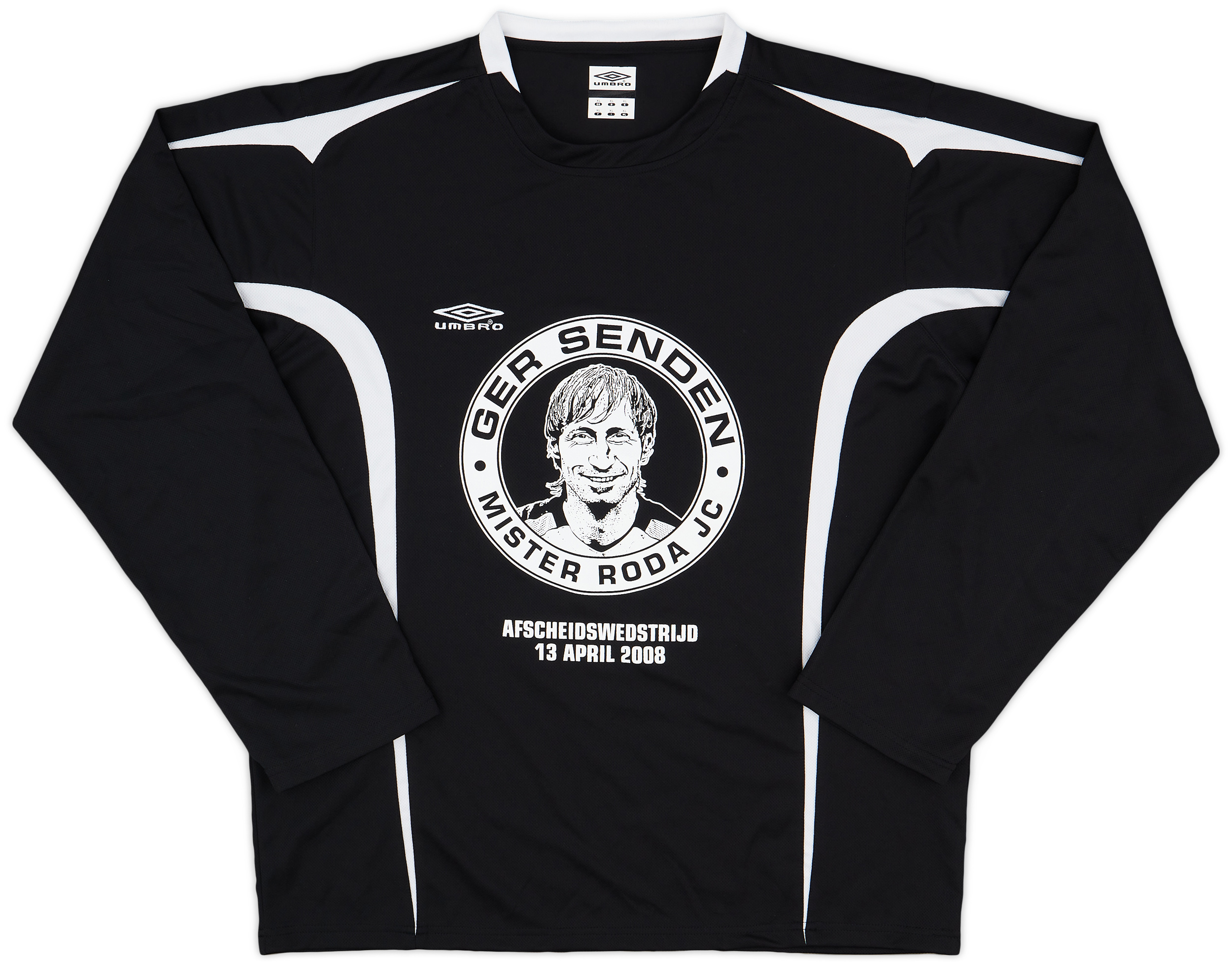 2008 Roda JC 'Ger Senden Afscheidswedstrijd' Umbro L/S Shirt #2 - 9/10 ...
