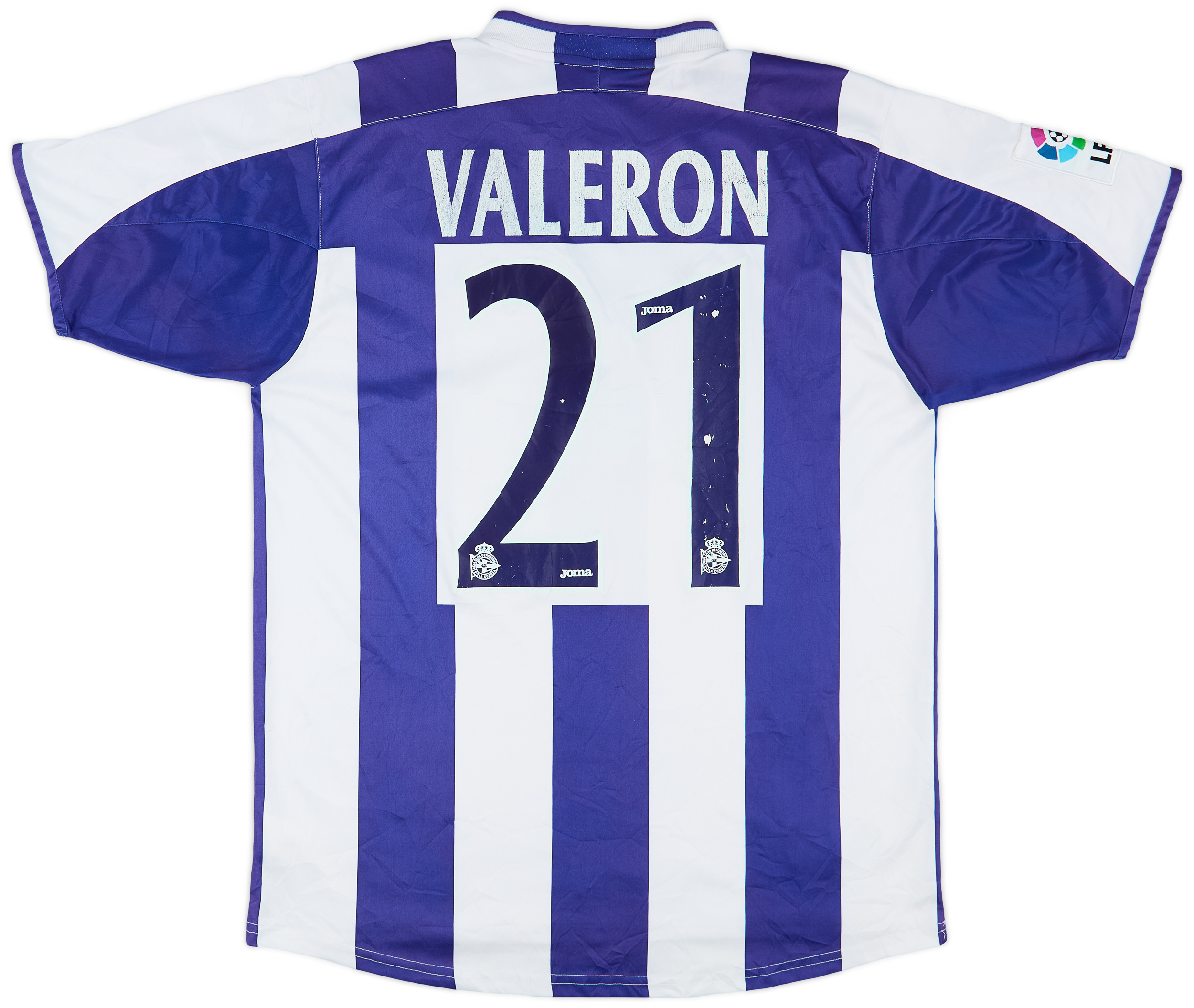 2003-04 Deportivo Home Shirt Valeron #21 - 4/10 - (L)