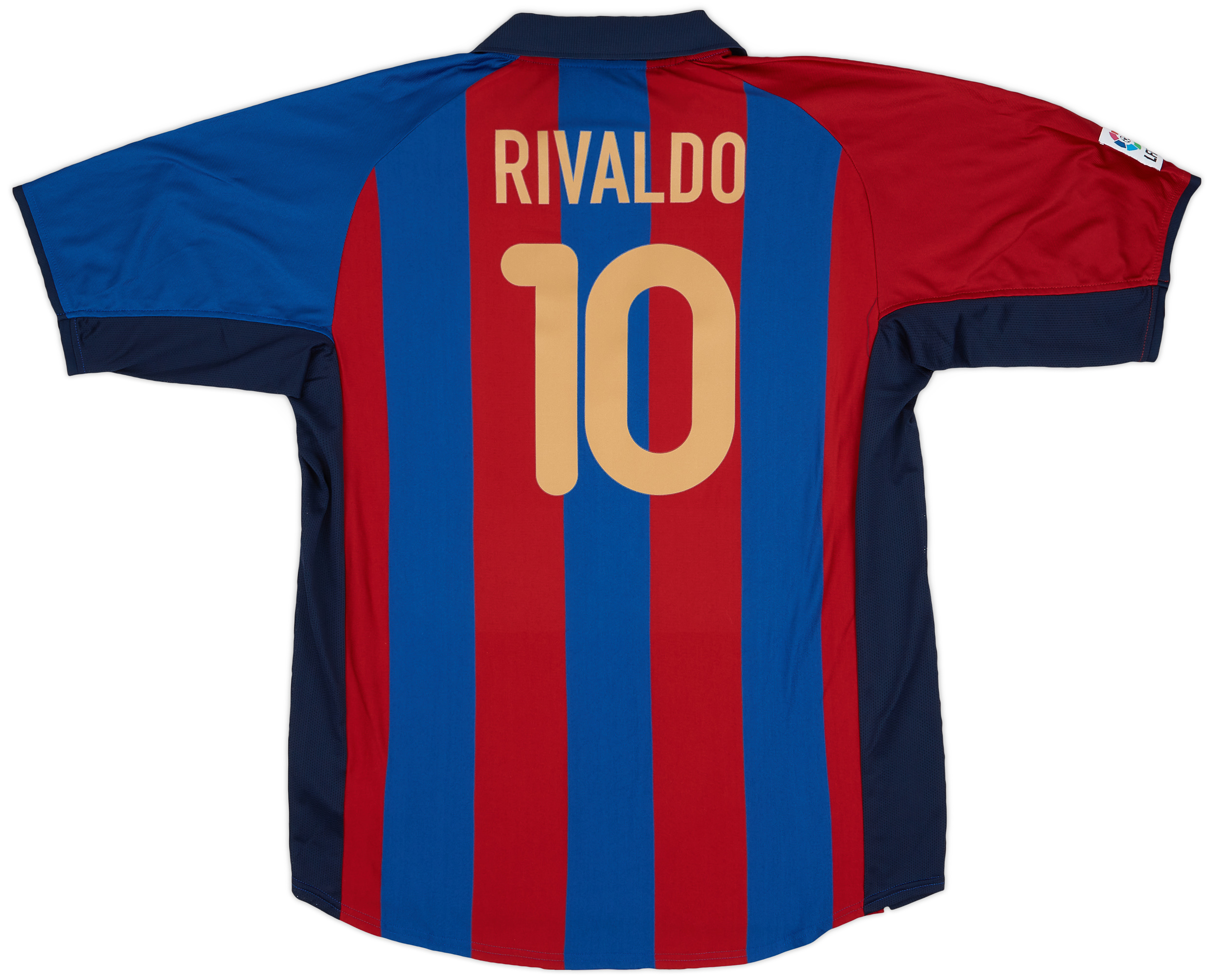 2001-02 Barcelona Home Shirt Rivaldo #10 - 9/10 - (XL)