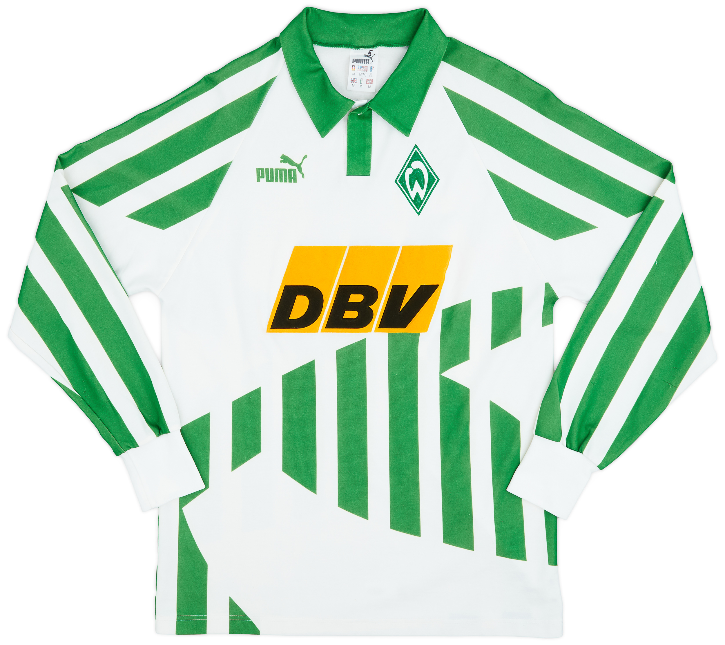 1994-95 Werder Bremen Home L/S Shirt - 8/10 - (M)