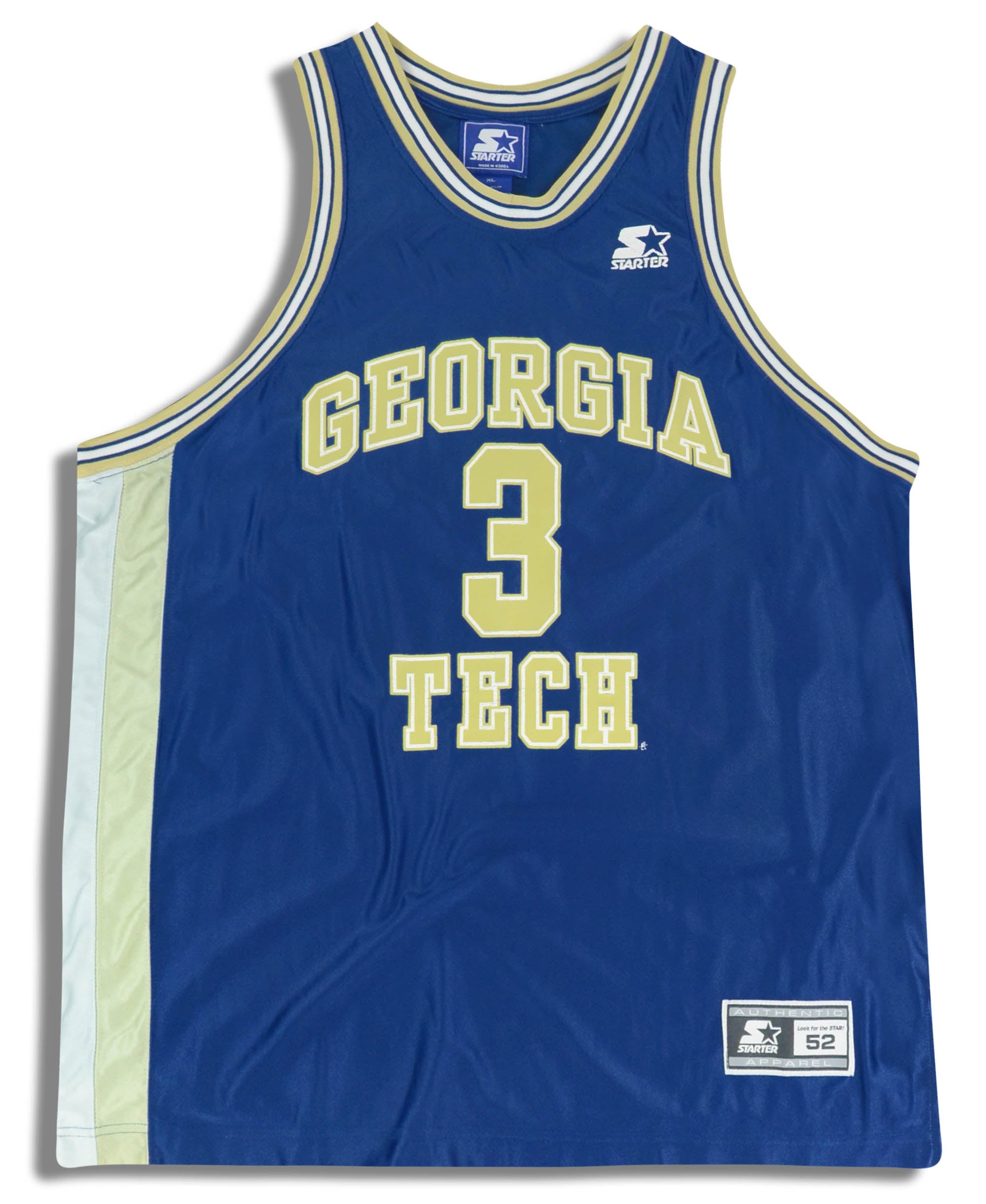 1987-90 Georgia Tech Yellow Jackets Scott #3 Starter Jersey (Away) XL